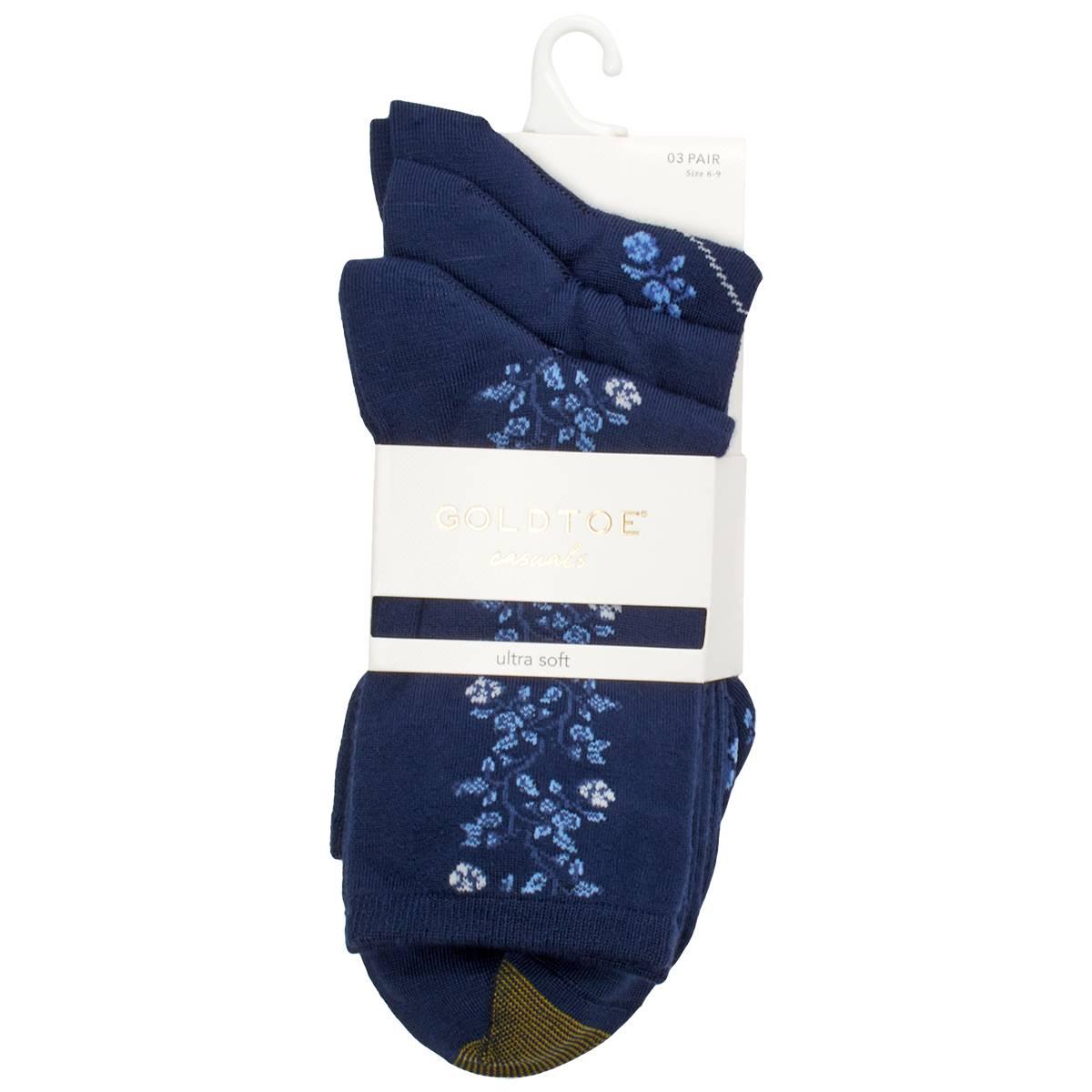 Click here for Womens Gold Toe(R) 3pk. Climbing Vines Mid Crew So... prices