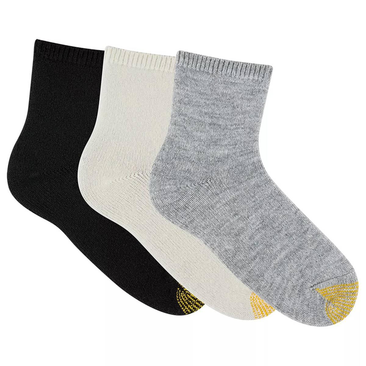 Click here for Womens Gold Toe 3pk. Fuzzy Midi Crew Socks prices