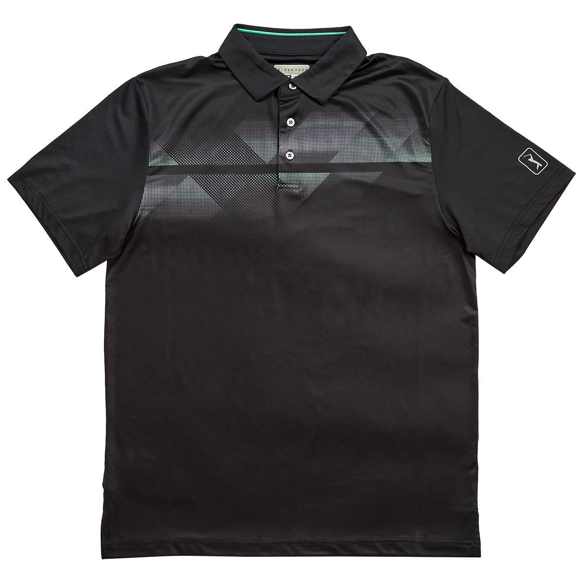 Mens PGA Tour(R) Solarized Chest Graphic Short Sleeve Golf Polo