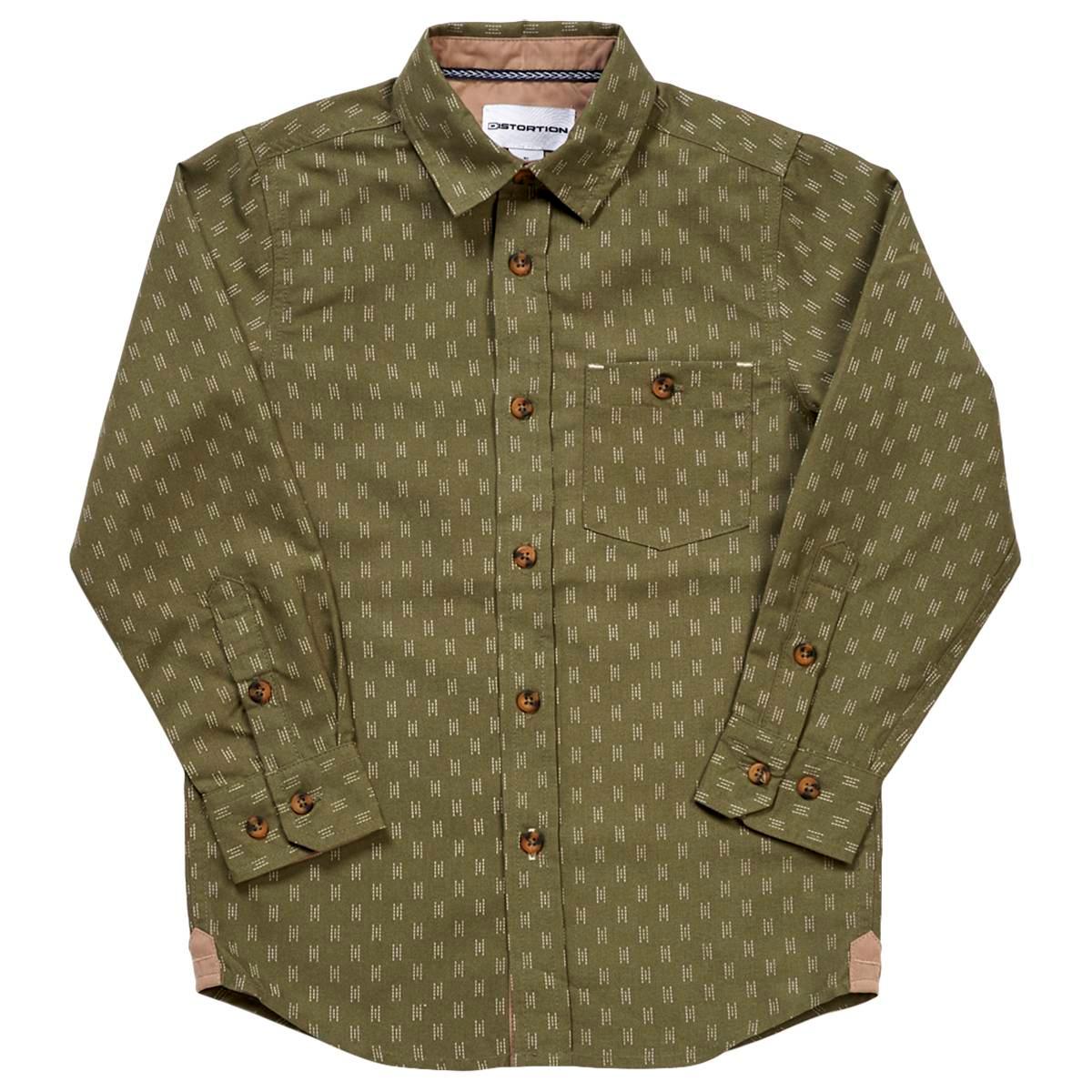 Click here for Boys (4-7) Distortion Long Sleeve Geometric Button... prices