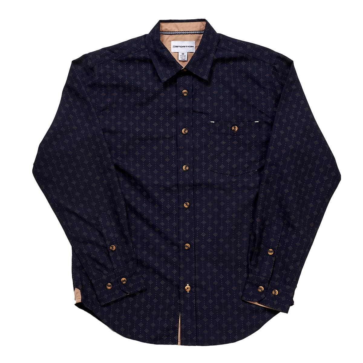 Click here for Boys (8-16) Distortion Long Sleeve Button Down- Tr... prices