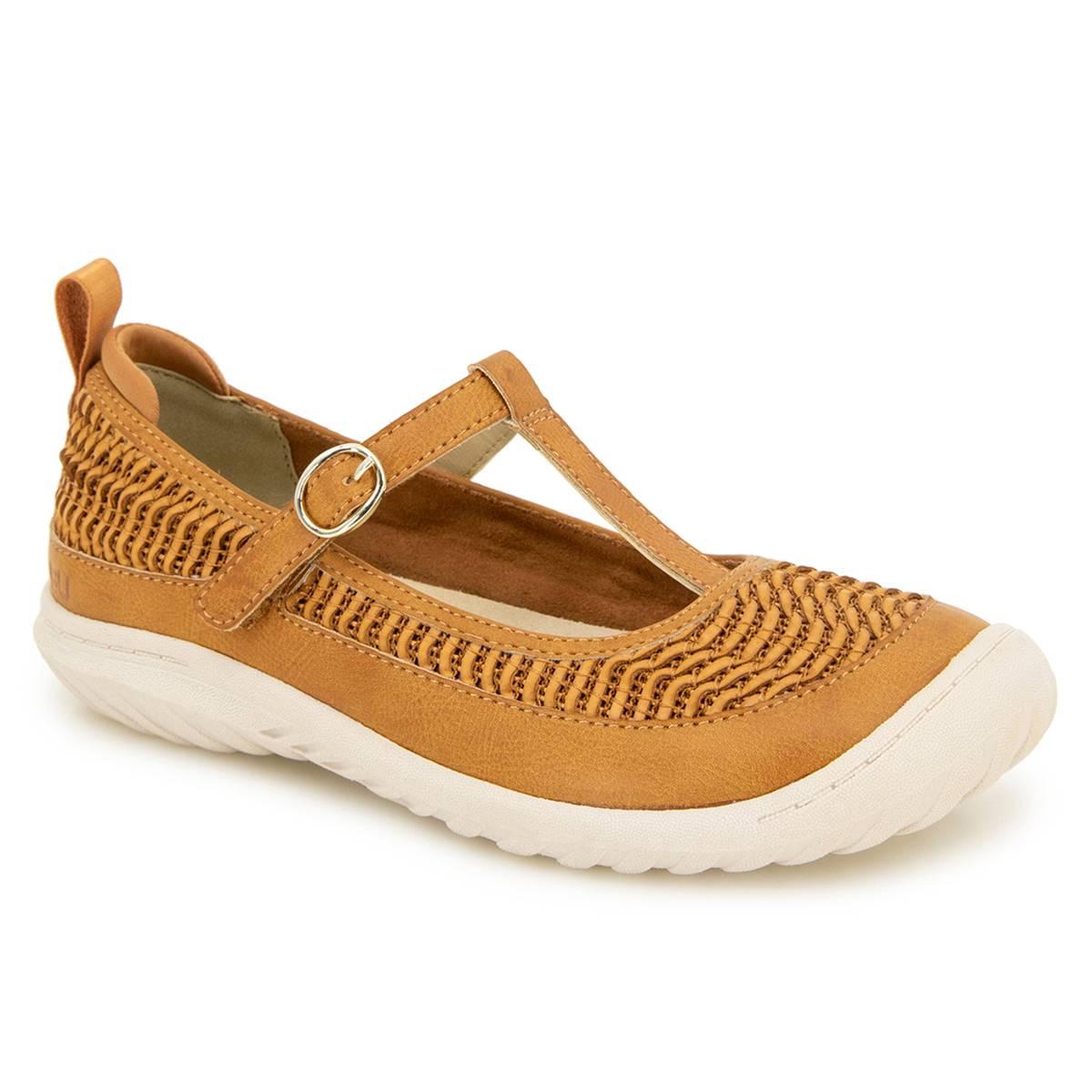 Click here for Womens JBU Summer Memory Foam T-Strap Flats prices