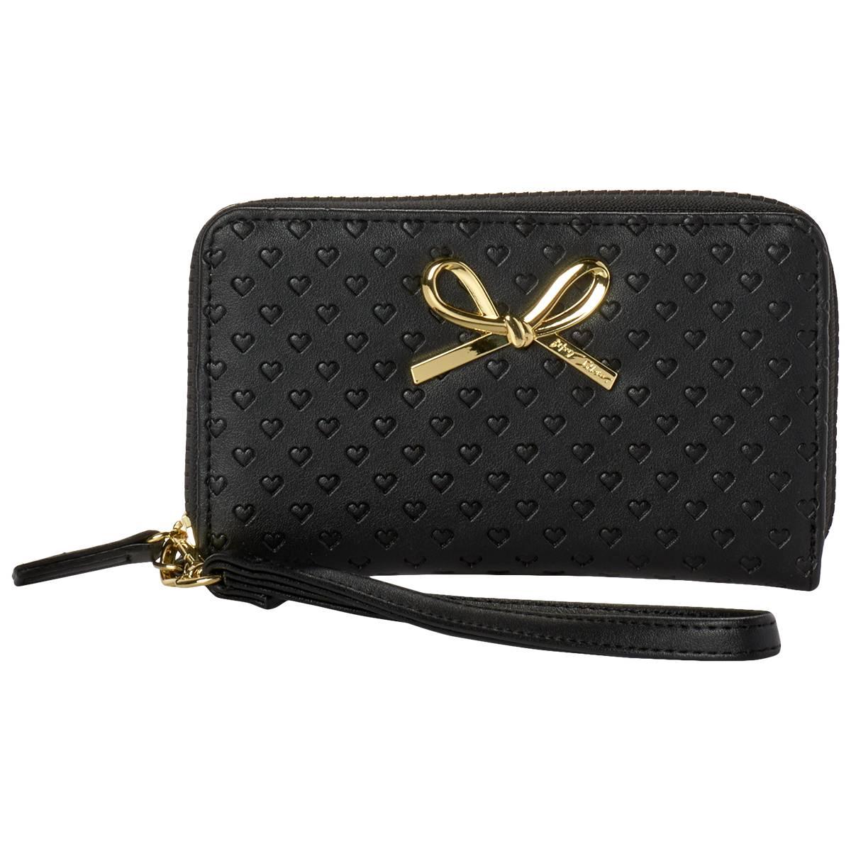 Click here for Womens Betsey Johnson XO Kara Zip Around Wristlet prices