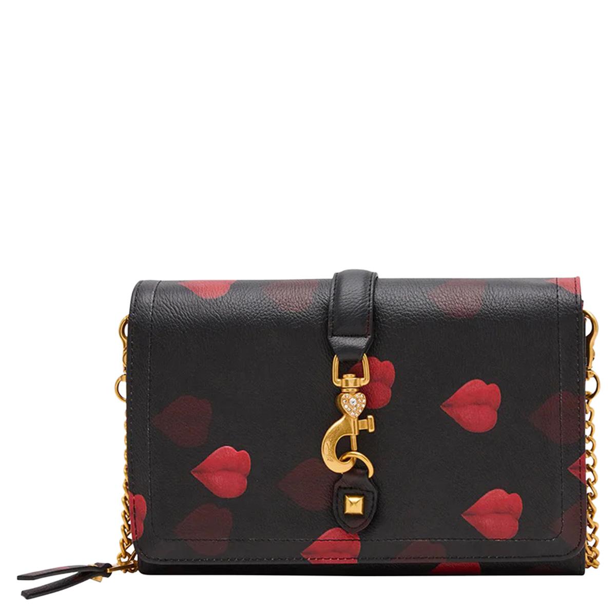 Click here for Betsey Johnson Kisses Gold Crossbody Wallet prices