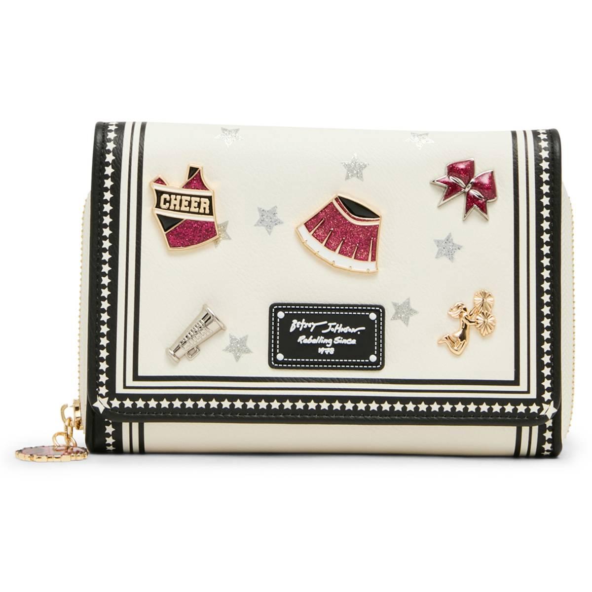 Click here for Betsey Johnson Shake Your Pom Poms Crossbody Walle... prices