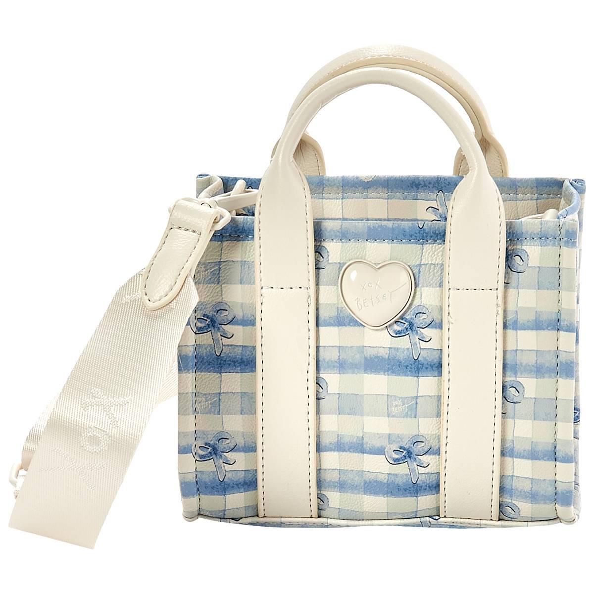 Click here for Betsey Johnson Rain Mini Tote - Blue/White prices