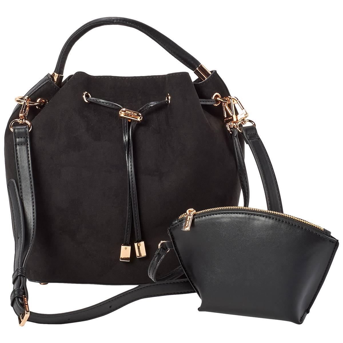 Click here for Anne Klein Medium Bucket Crossbody w/ Zipper Pocke... prices