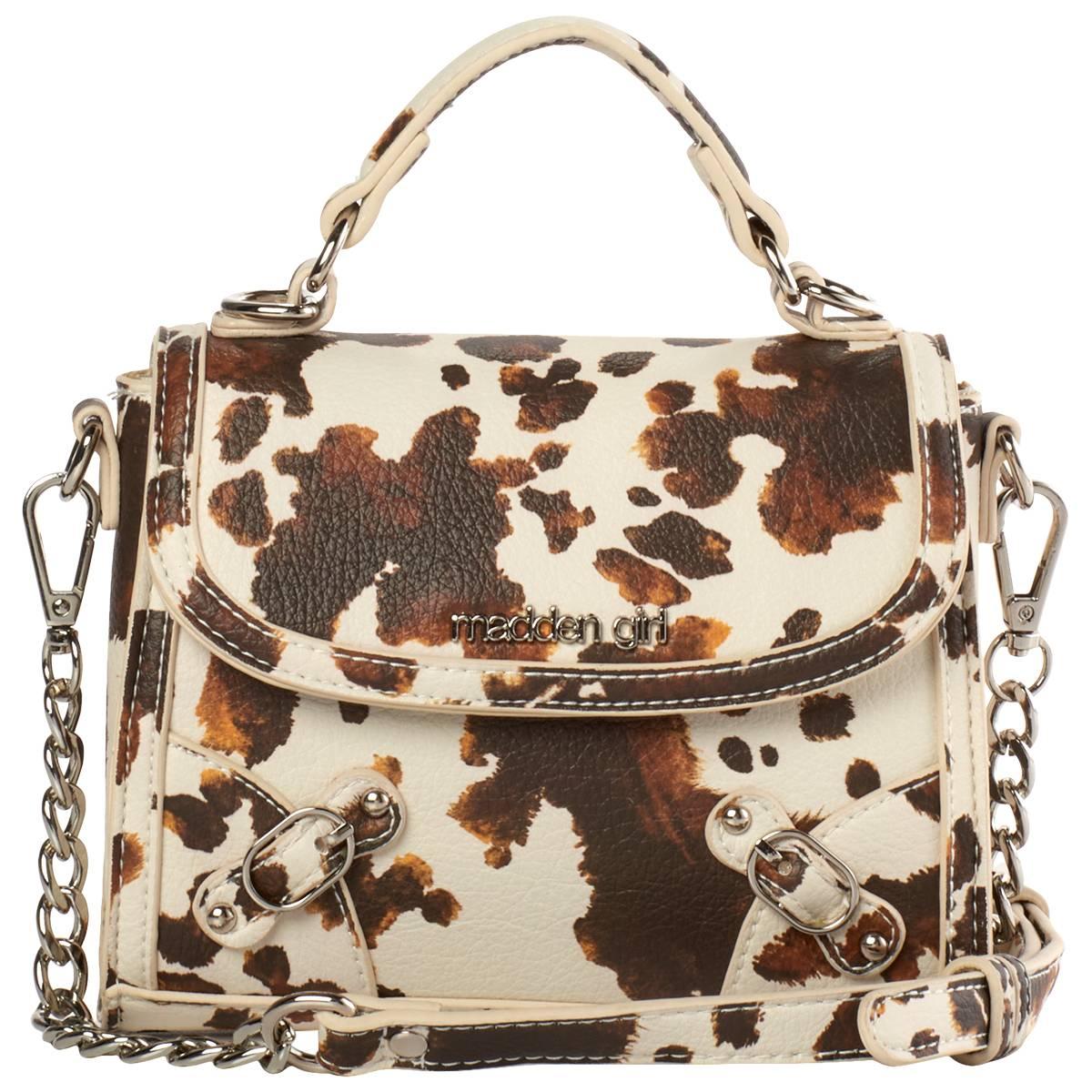 Click here for Madden Girl Cow Hide Top Handle Satchel prices