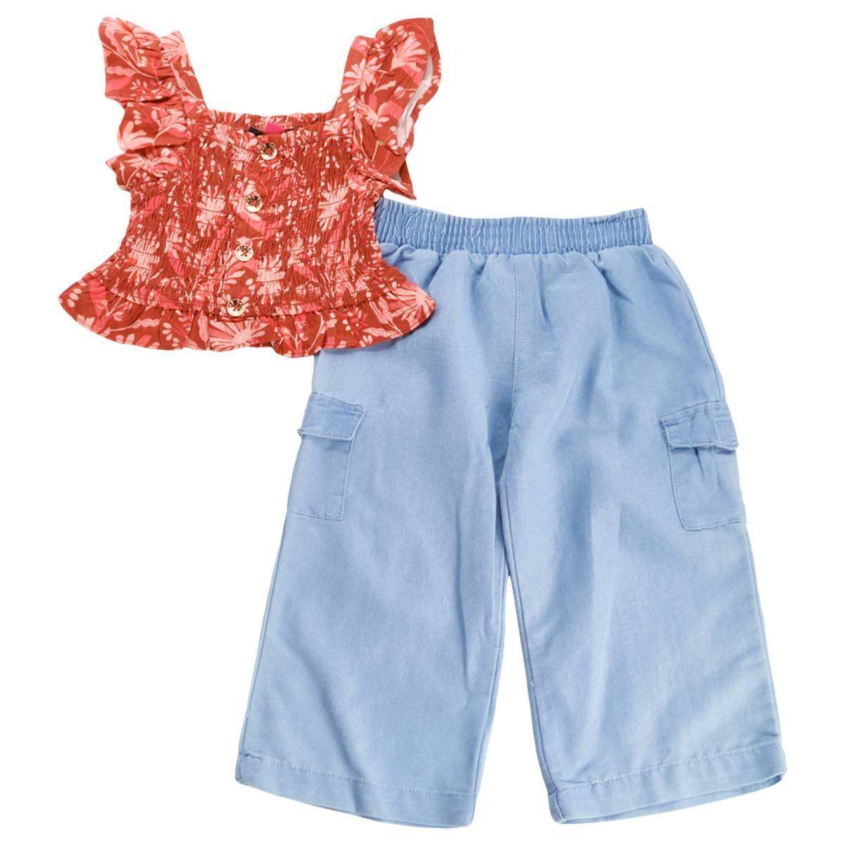 Click here for Toddler Girl Vince Camuto Kids Floral Top & Wide L... prices