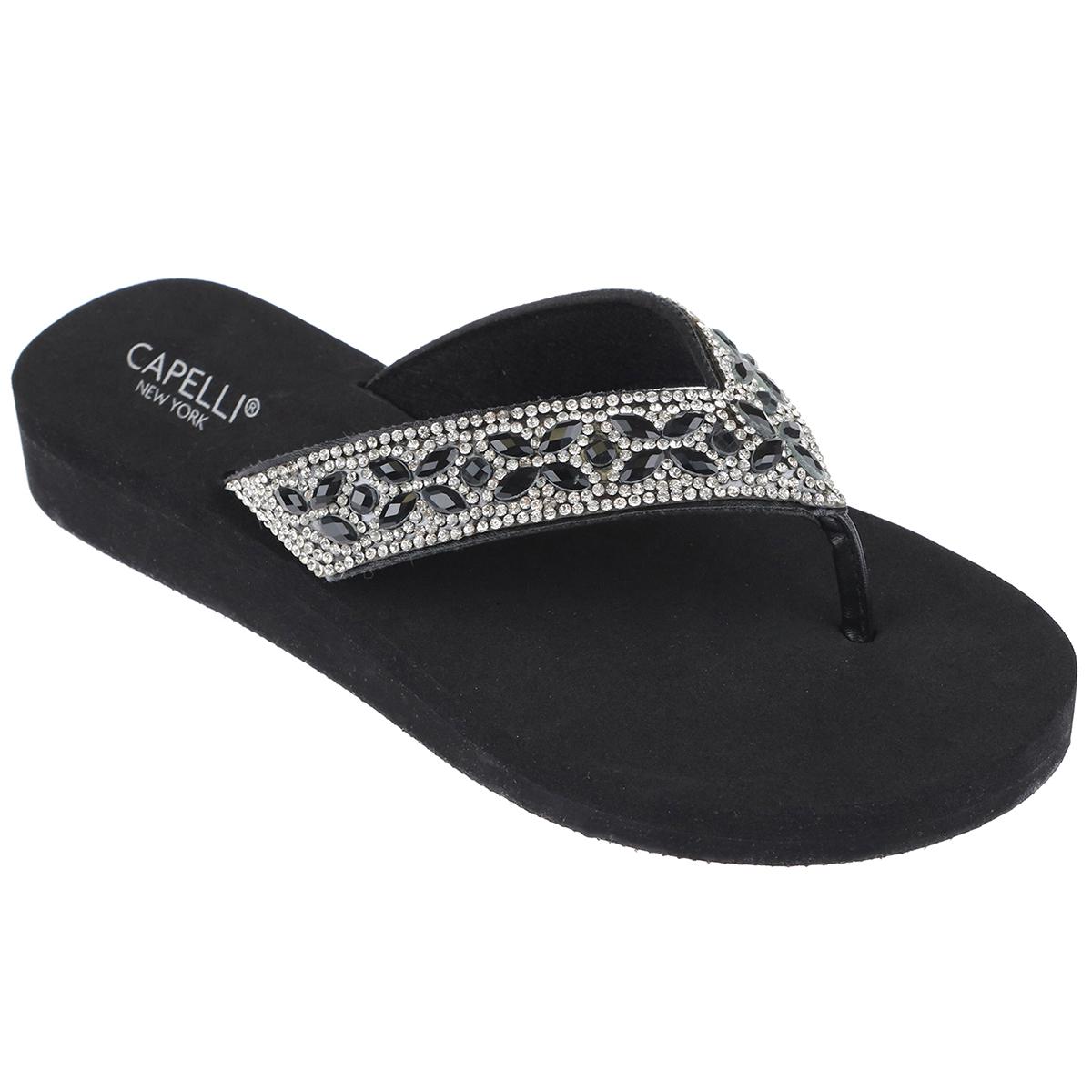 Click here for Womens Capelli New York Rhinestone Flip Flops prices