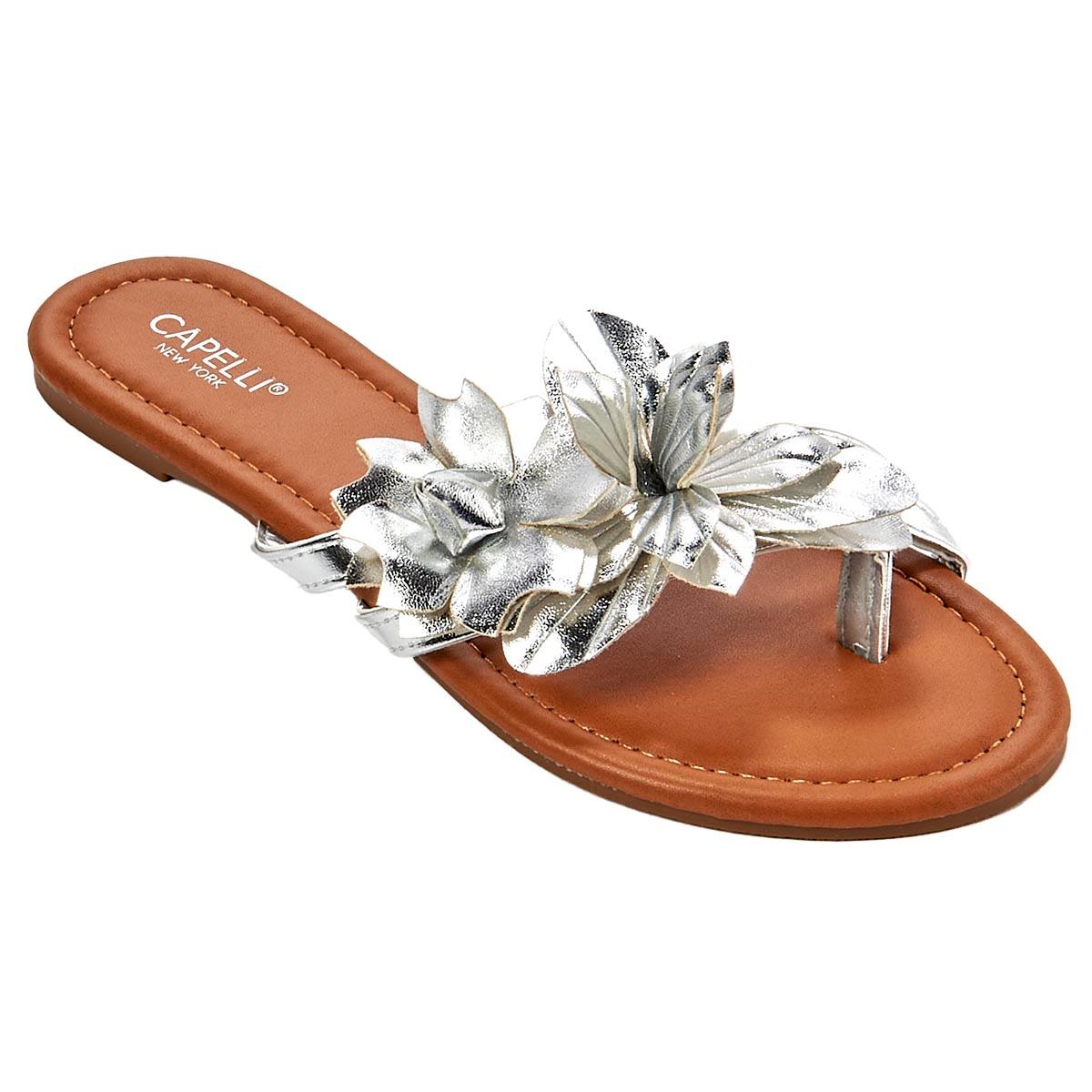 Click here for Womens Capelli New York 3D Floral Flip Flops prices