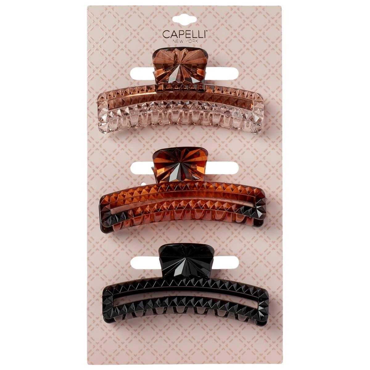 Click here for Womens Capelli New York 3pk Texture Rectangle Claw... prices