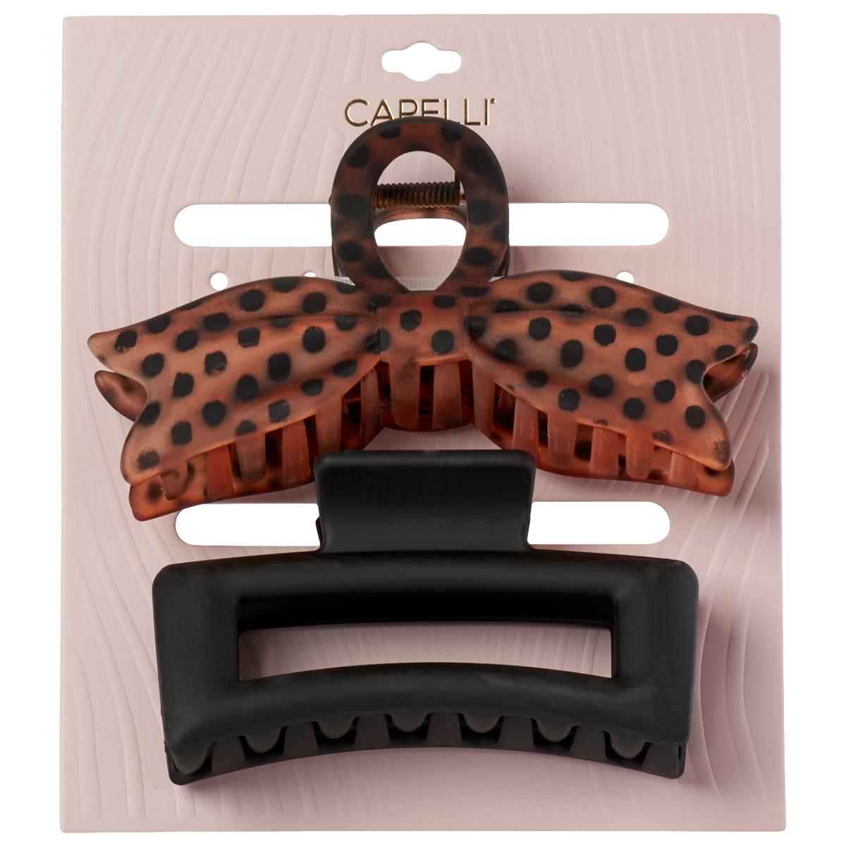 Click here for Womens Capelli New York 2pk Rectangle/Bow Claw Cli... prices