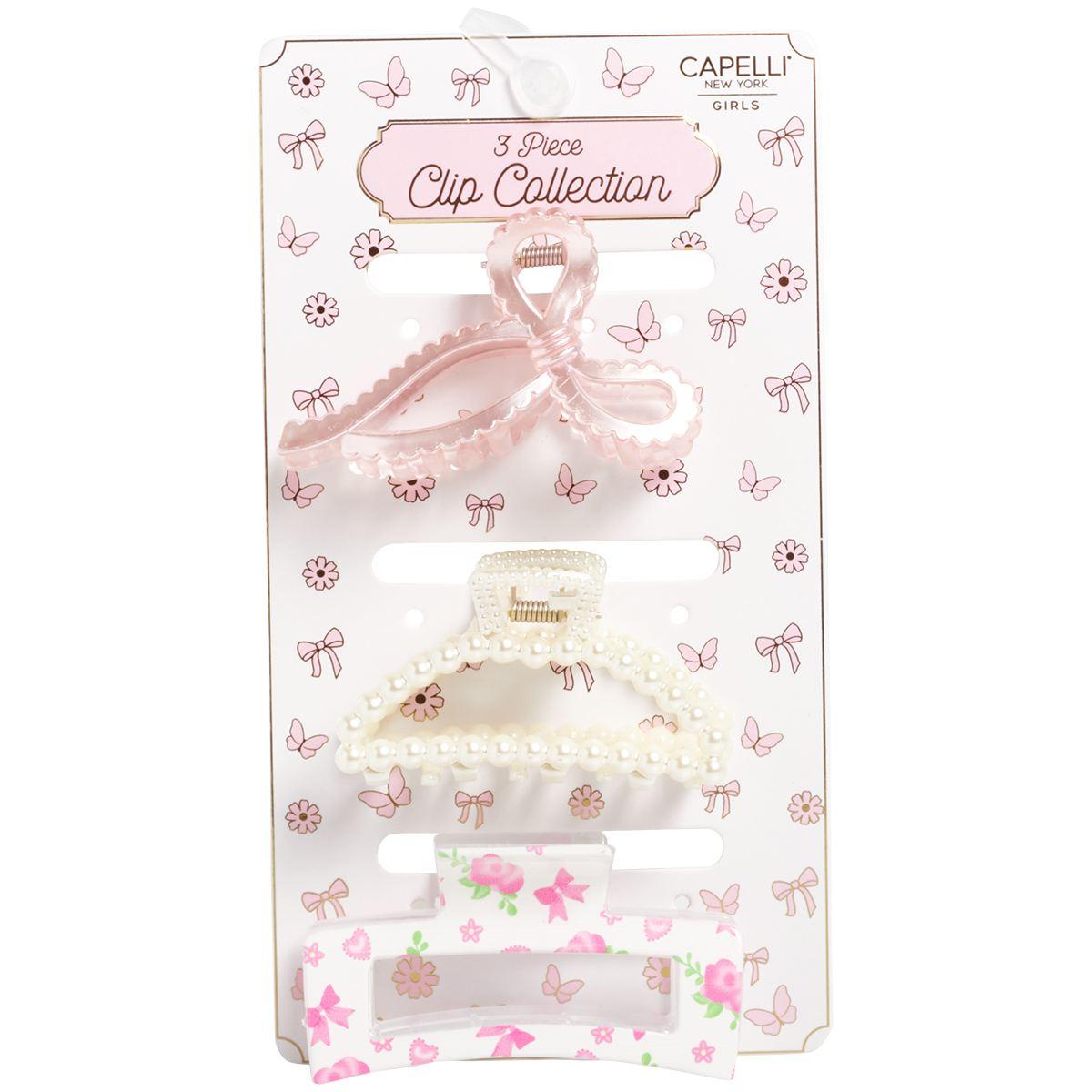 Click here for Girls Capelli(R) New York 3pk. Mixed Claw Clip Col... prices
