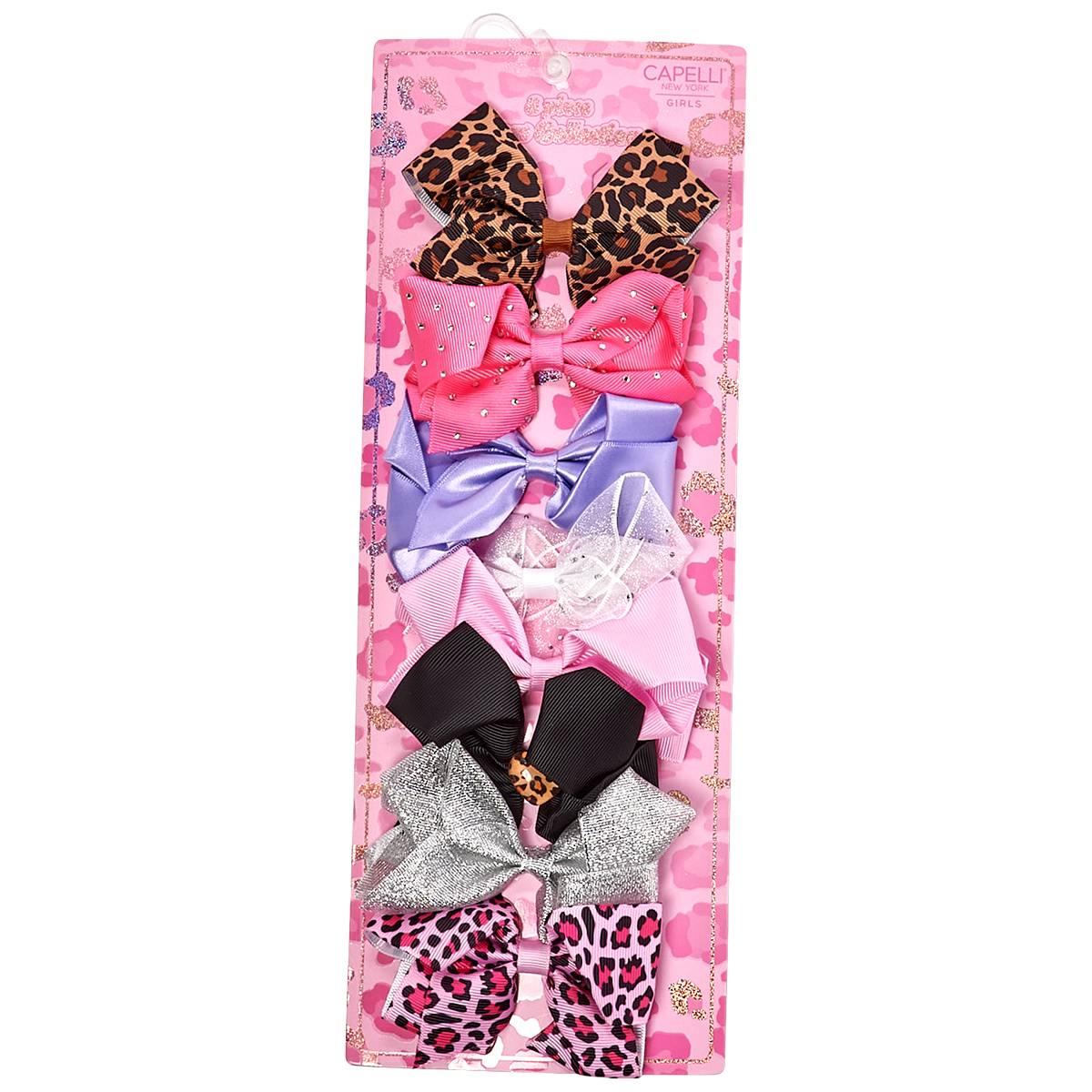 Click here for Girls Capelli(R) New York 8pk. Mix Hair Bow - Leop... prices