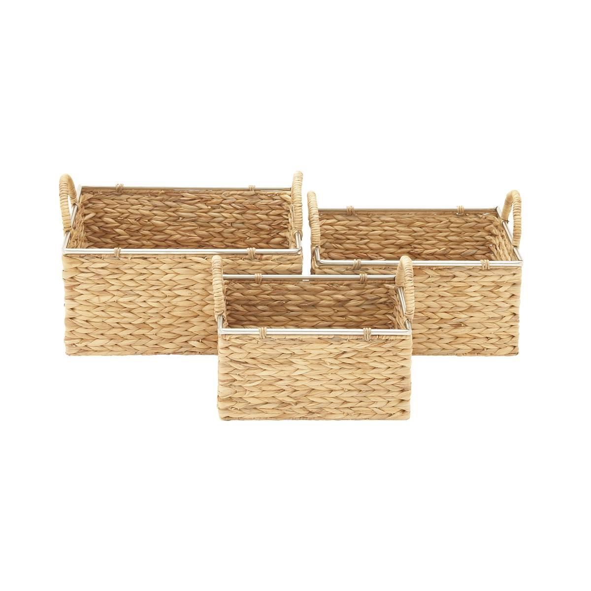 Click here for 9th & Pike(R) Medium Natural Seagrass Basket - Set... prices