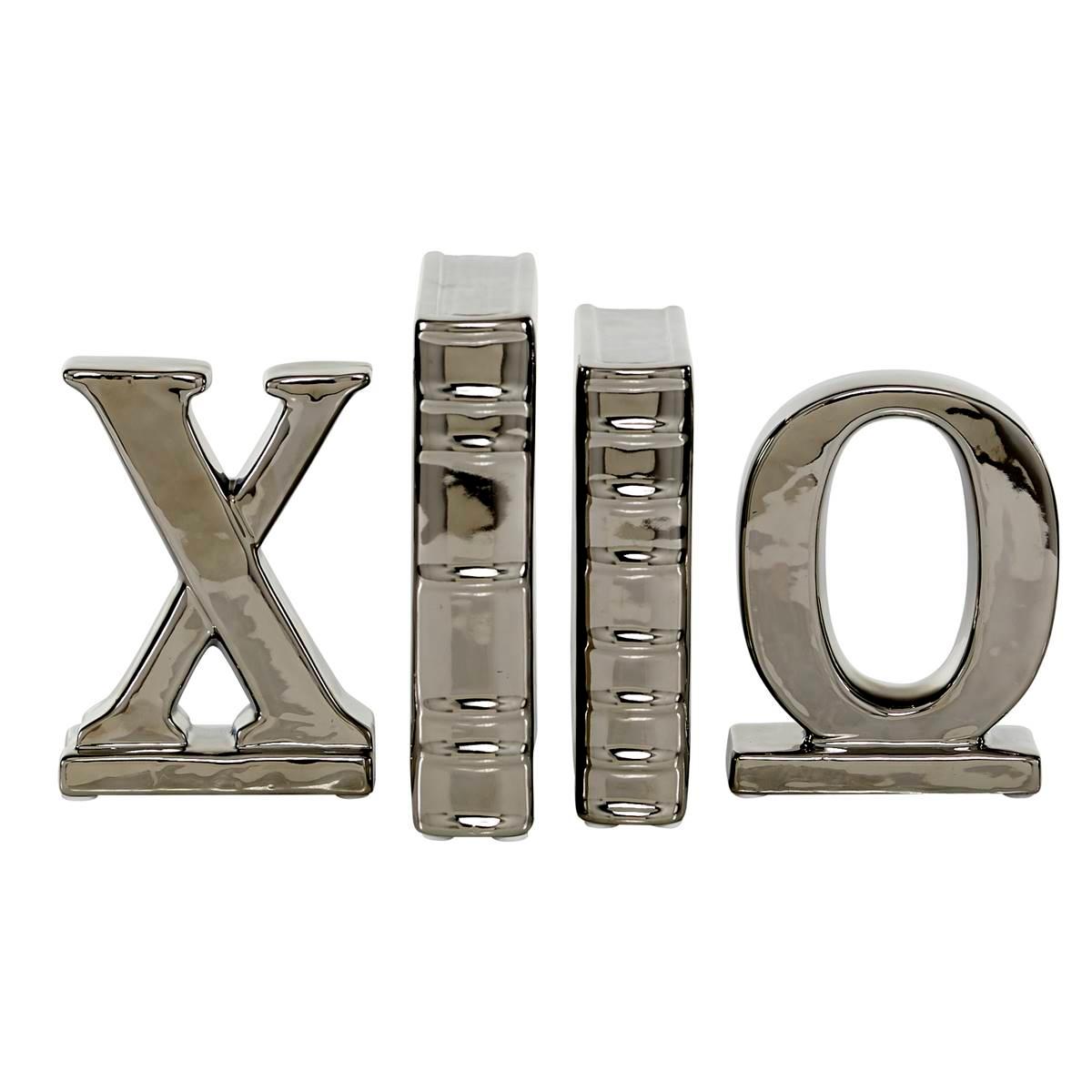 Click here for 9th & Pike(R) Silver Ceramic Bookend Sculptures -... prices