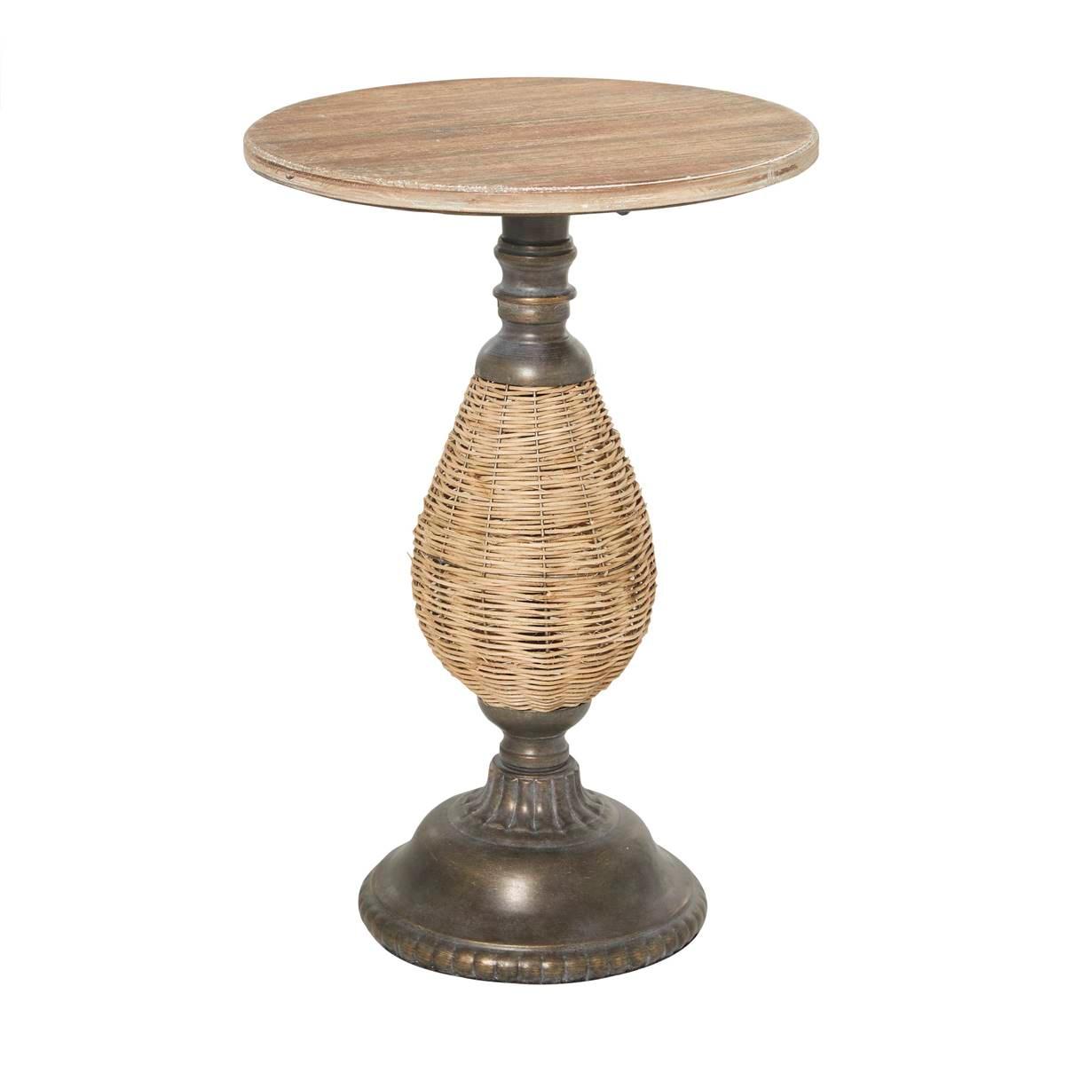 Click here for 9th & Pike(R) Brown Metal Farmhouse Accent Table prices