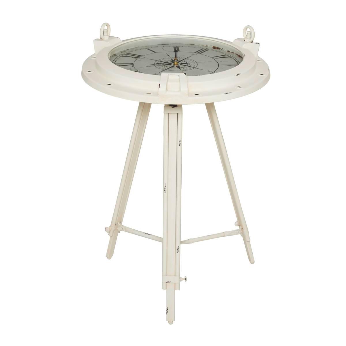 Click here for 9th & Pike(R) White Metal Coastal Accent Table prices