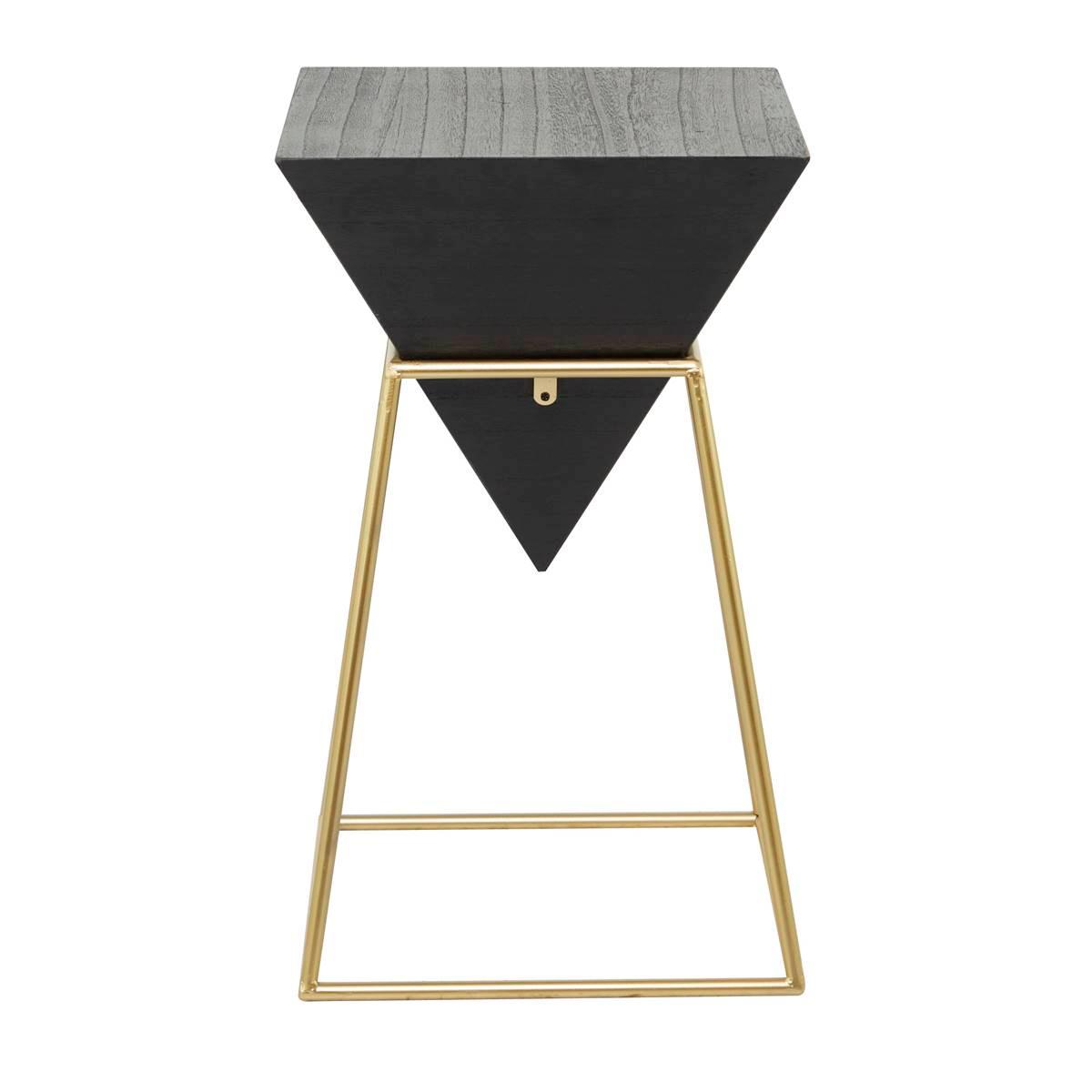 Click here for 9th & Pike(R) Black Wood Modern Accent Table prices