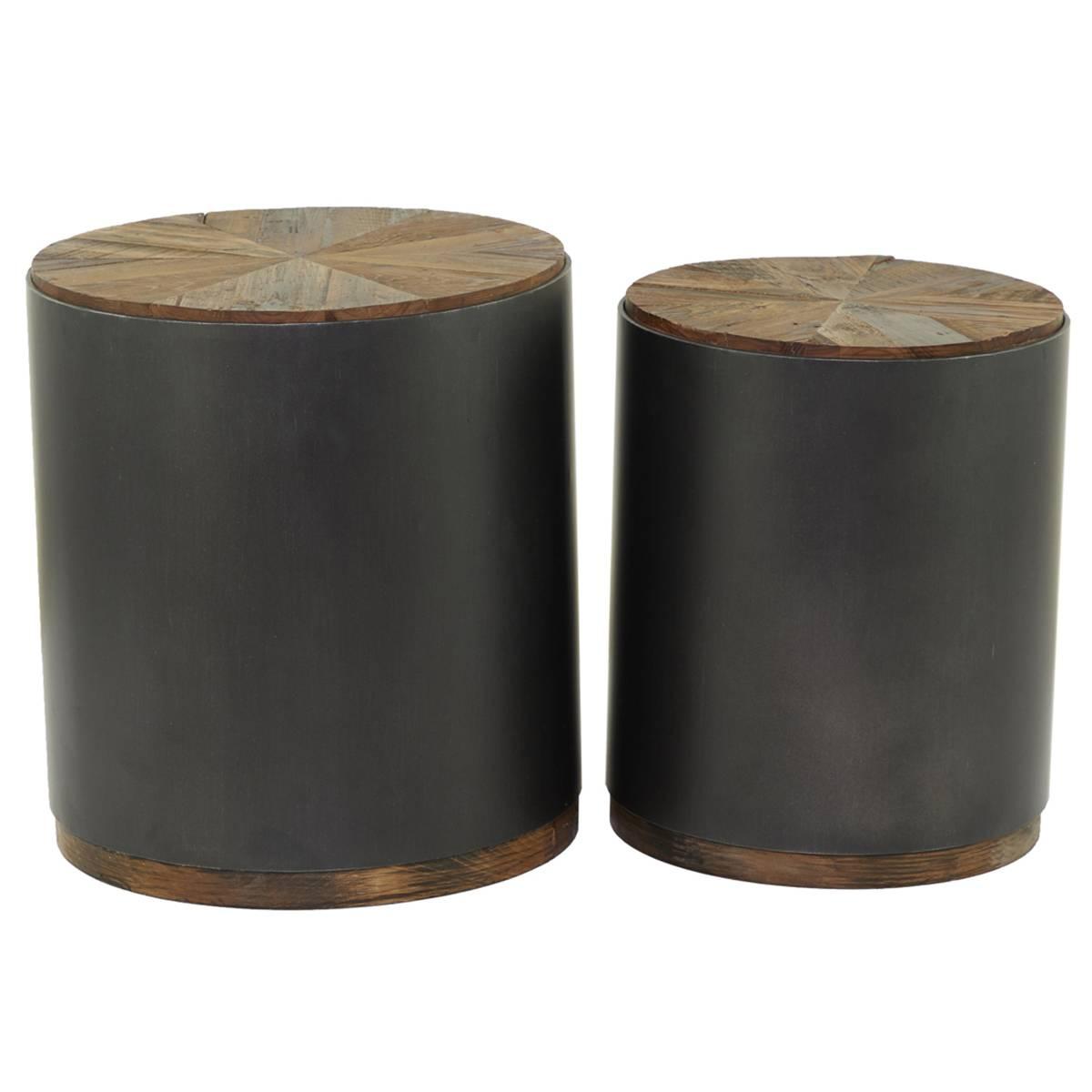 Click here for 9th & Pike(R) 2pc. Rustic Black Metal Accent Table... prices