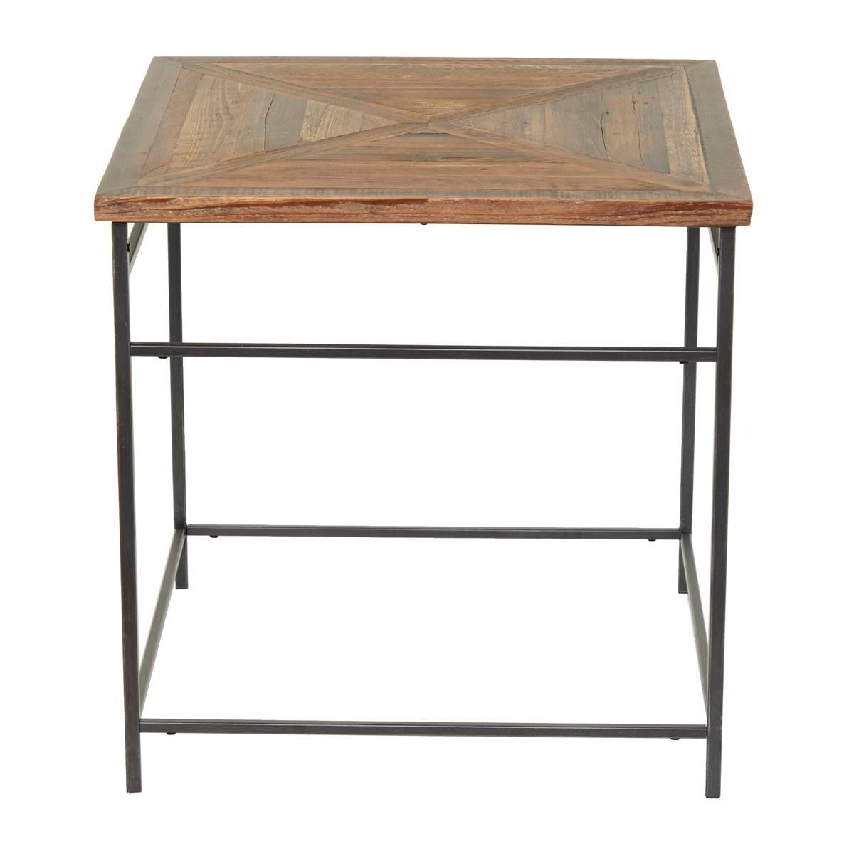 Click here for 9th & Pike(R) Brown Wood Rustic Accent Table prices
