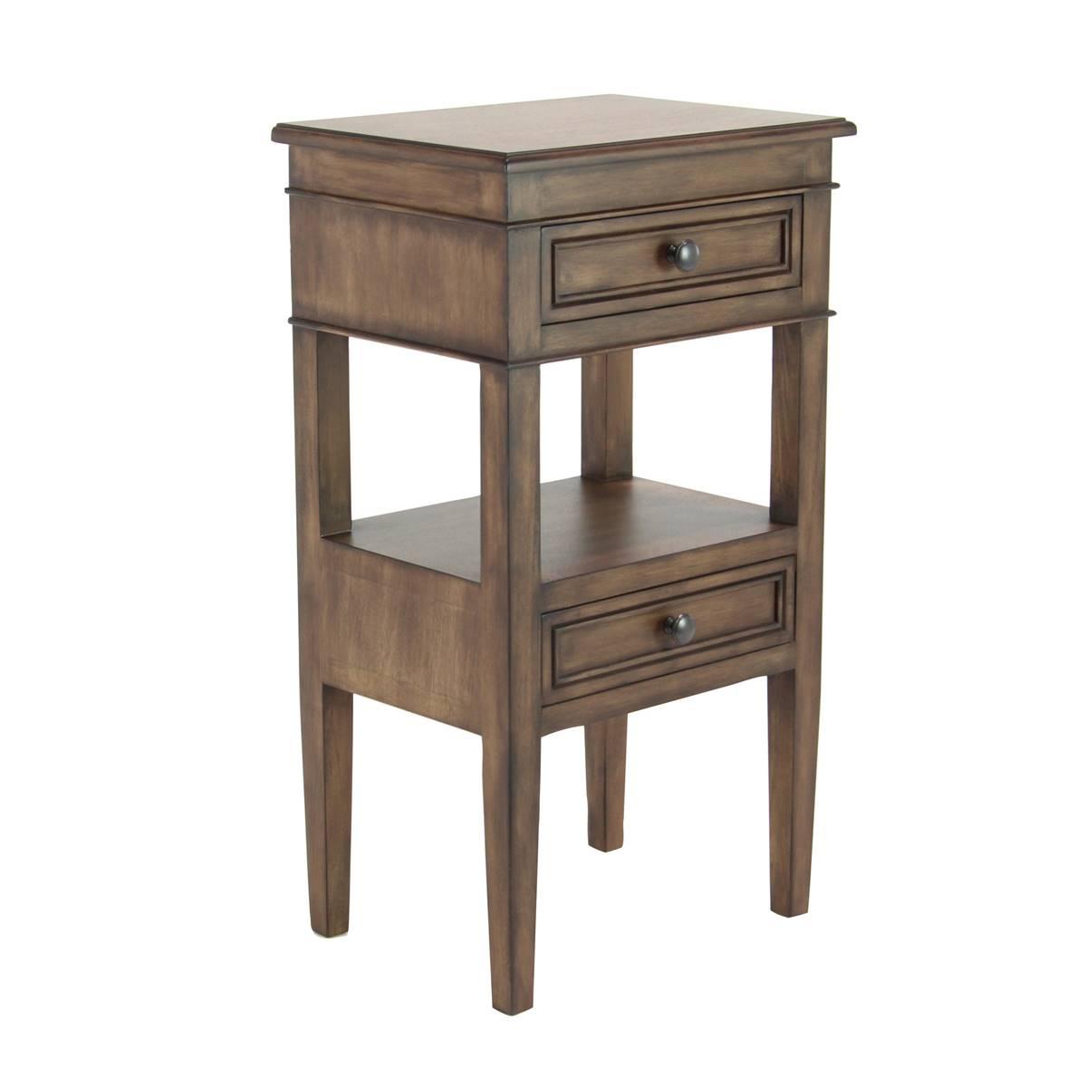 Click here for 9th & Pike(R) Brown Pine Traditional Accent Table prices