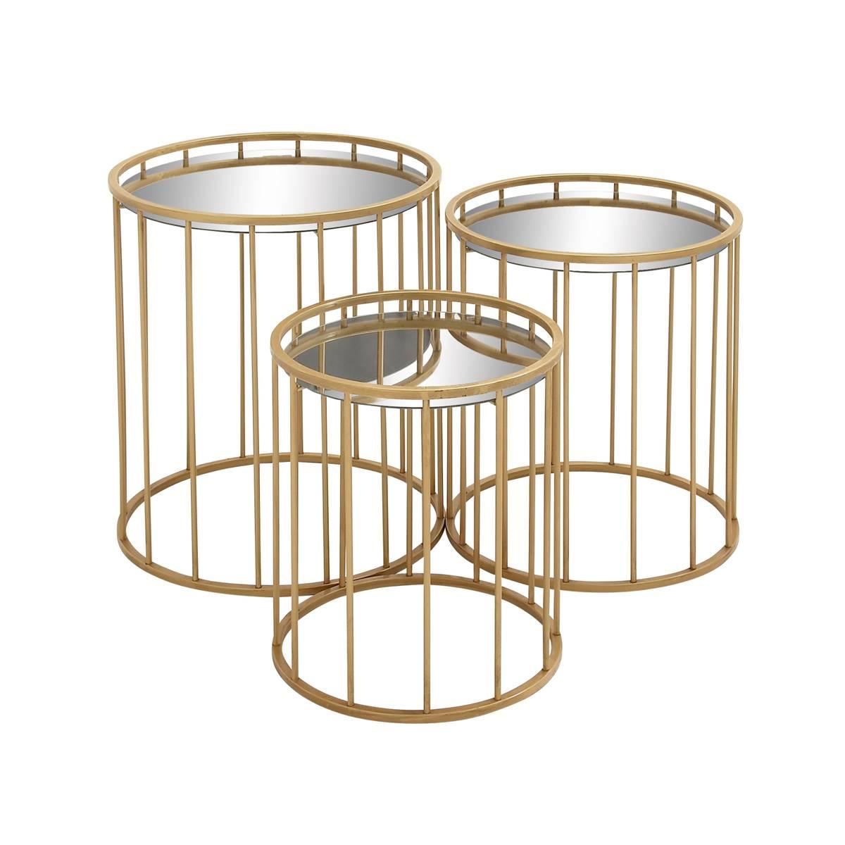 Click here for 9th & Pike(R) Gold Metal Contemporary Accent Table... prices