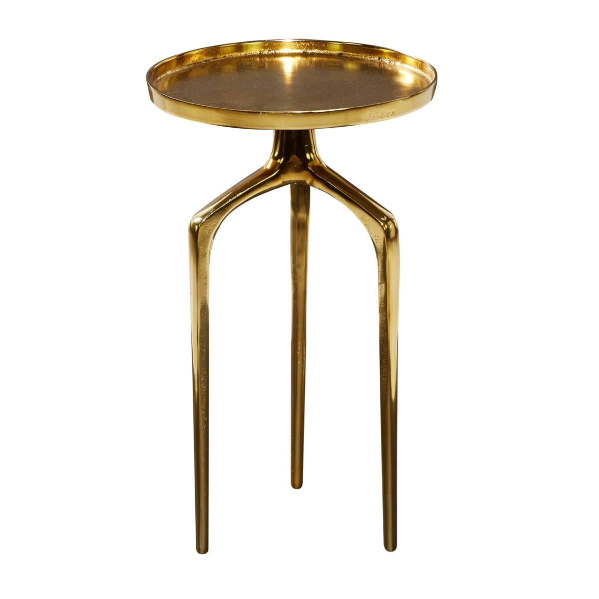 Click here for 9th & Pike(R) Gold Aluminum Contemporary Accent Ta... prices