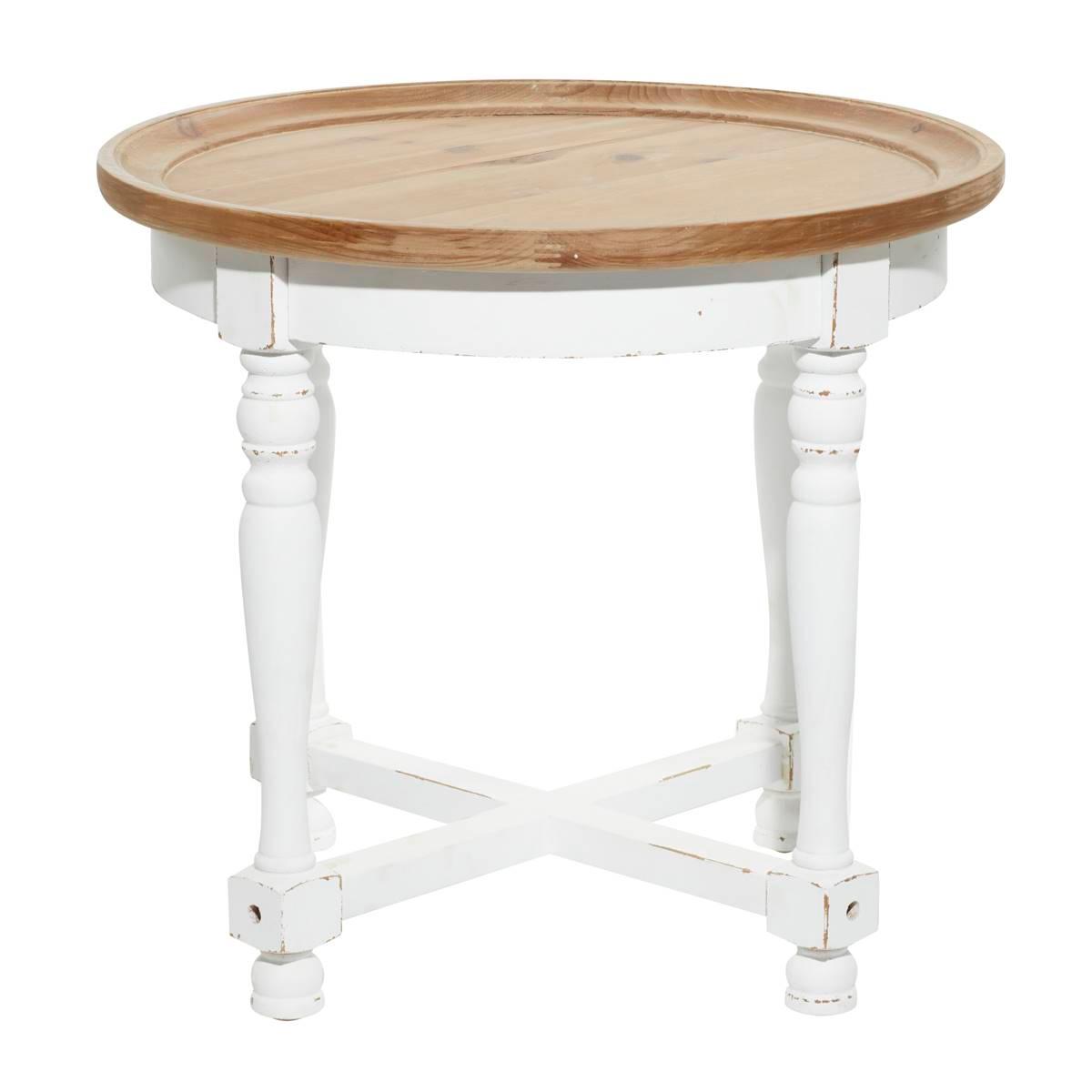 Click here for 9th & Pike(R) White Wood Farmhouse Accent Table prices