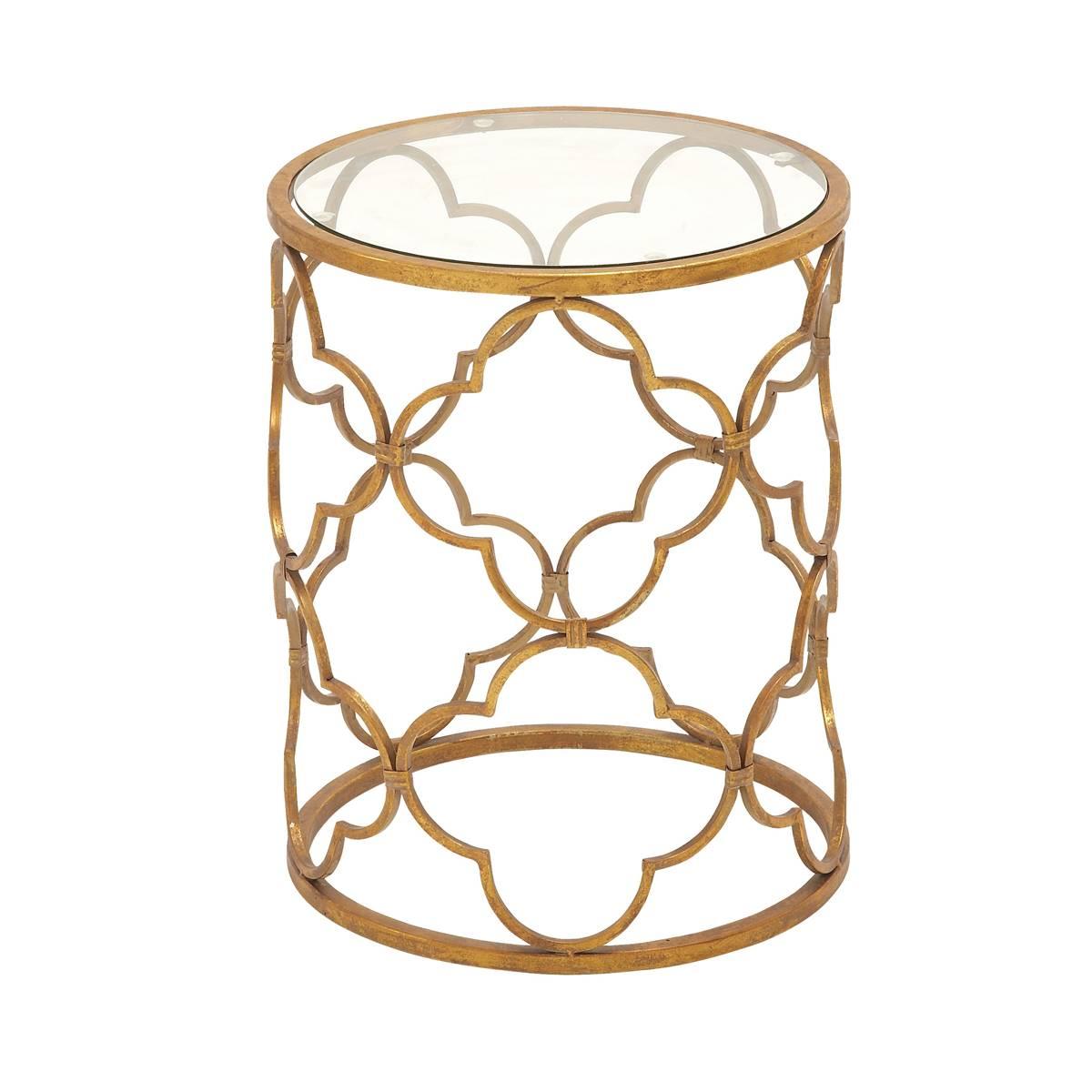 Click here for 9th & Pike(R) Gold Contemporary Metal Accent Table prices