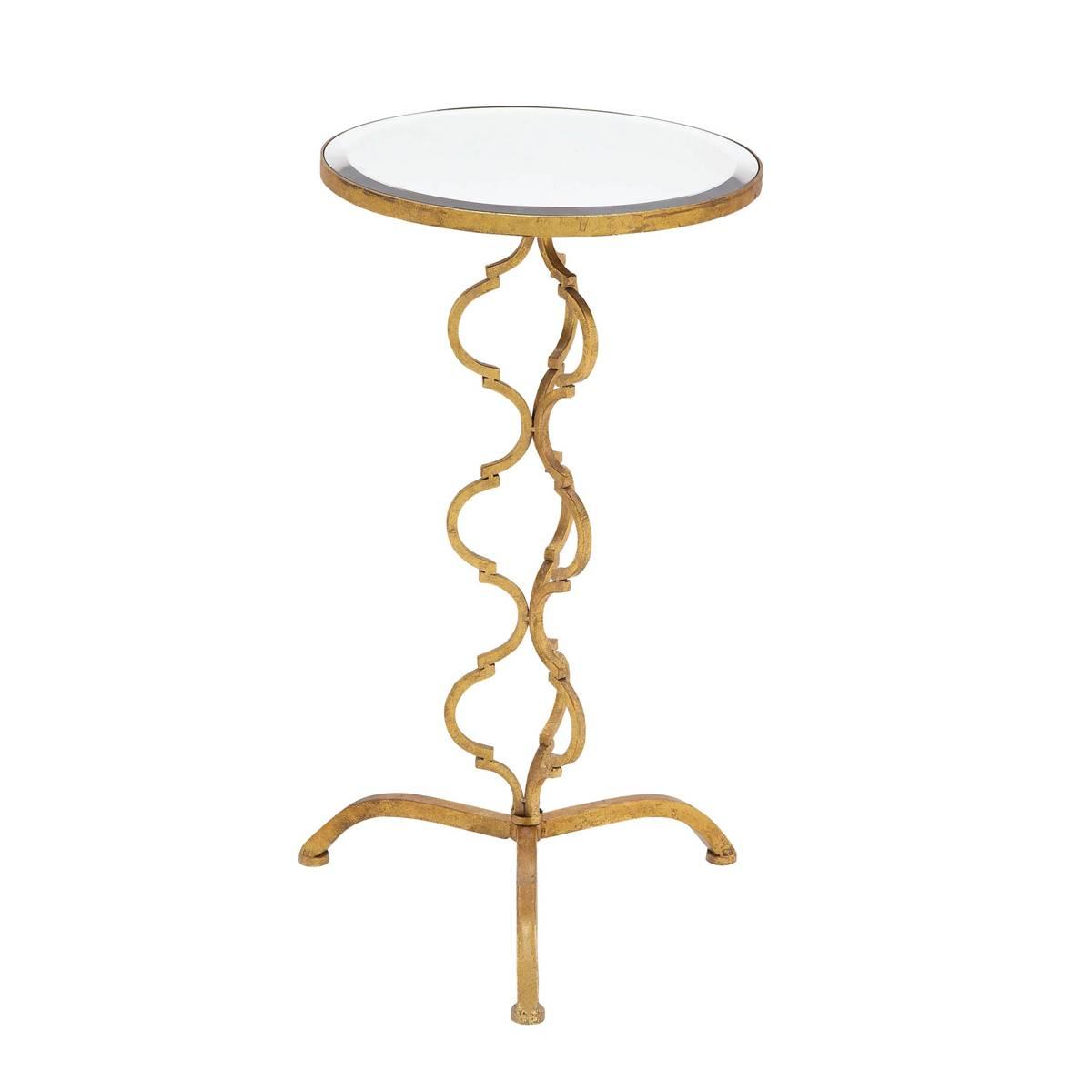 Click here for 9th & Pike(R) Gold Glam Metal Accent Table prices