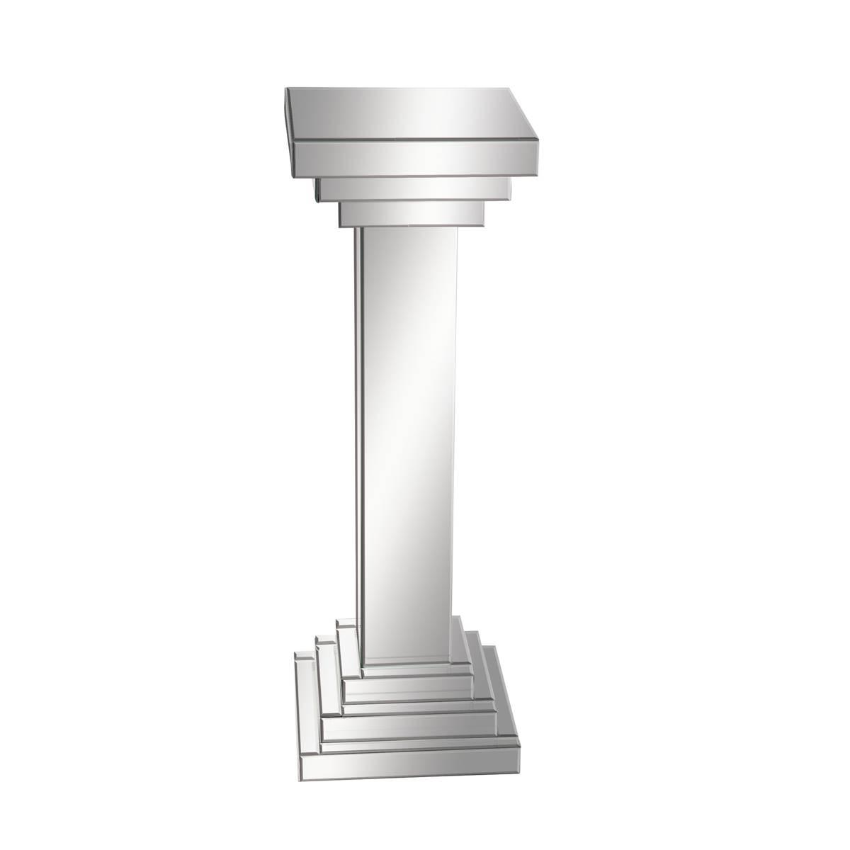 Click here for 9th & Pike(R) Silver Wood Glam Pedestal Table prices