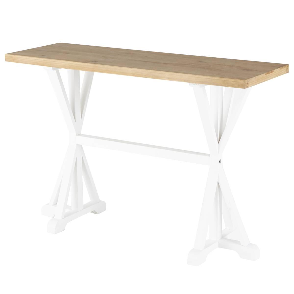 Click here for 9th & Pike(R) Modern Farmhouse White Wood Console... prices