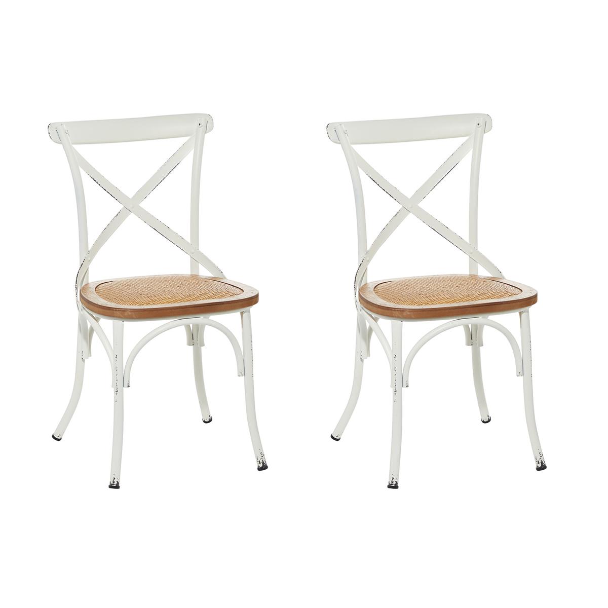 Click here for 9th & Pike(R) White Metal Farmhouse Dining Chairs prices
