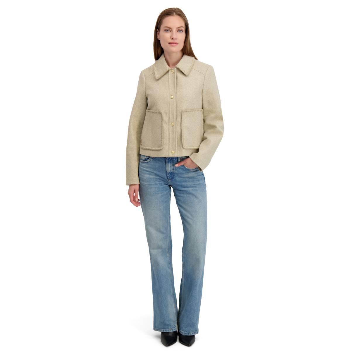 Click here for Womens Laundry By Shelli Segal Faux Wool Coat w/ B... prices