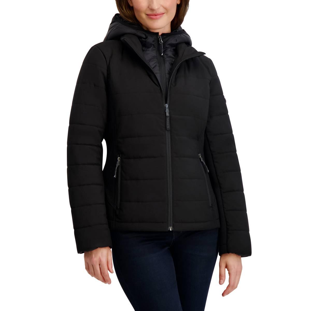Click here for Womens Nautica Hybrid Puffer with Stretch Sides &... prices