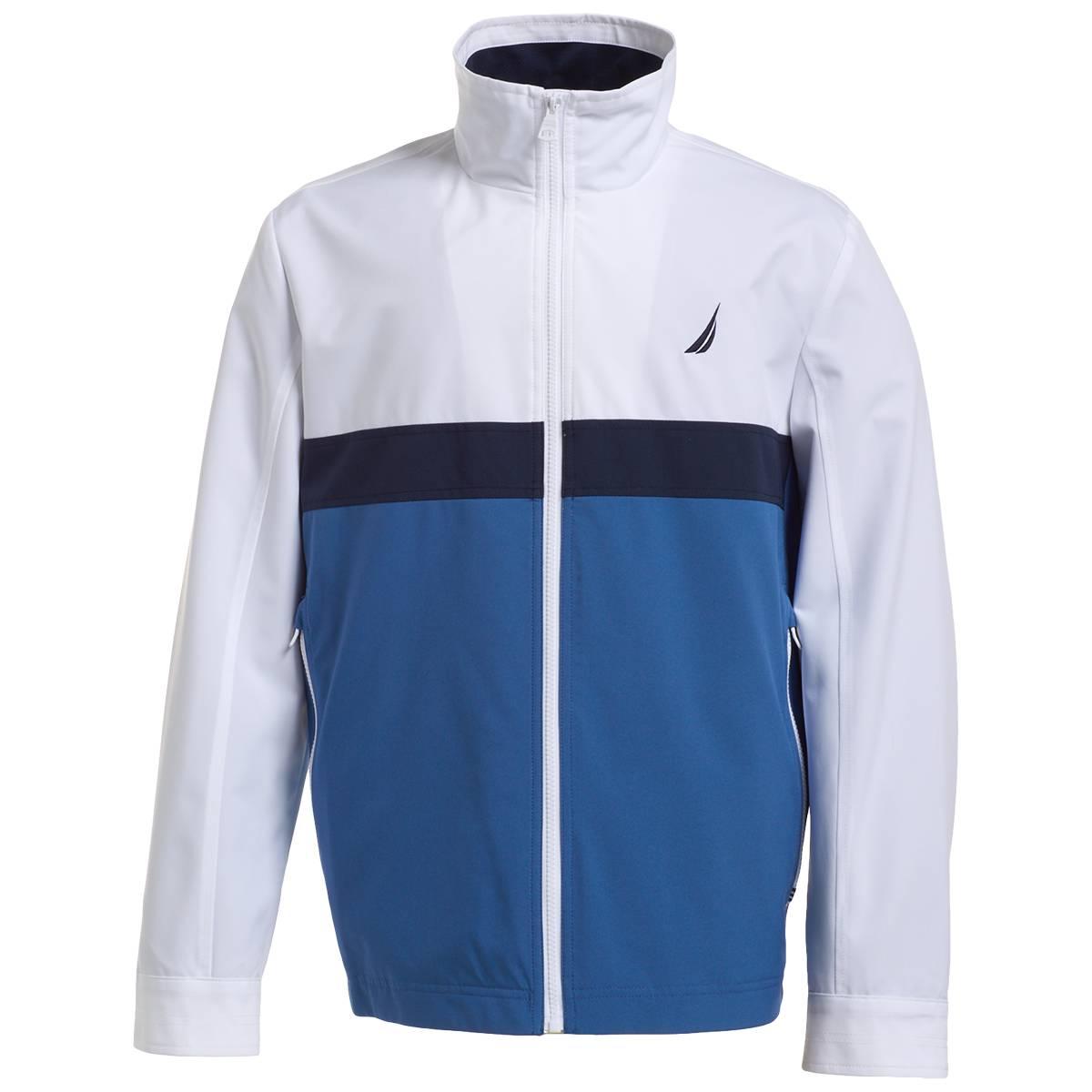Nautica Mens Color Blocked Transitional Jacket - Bright White