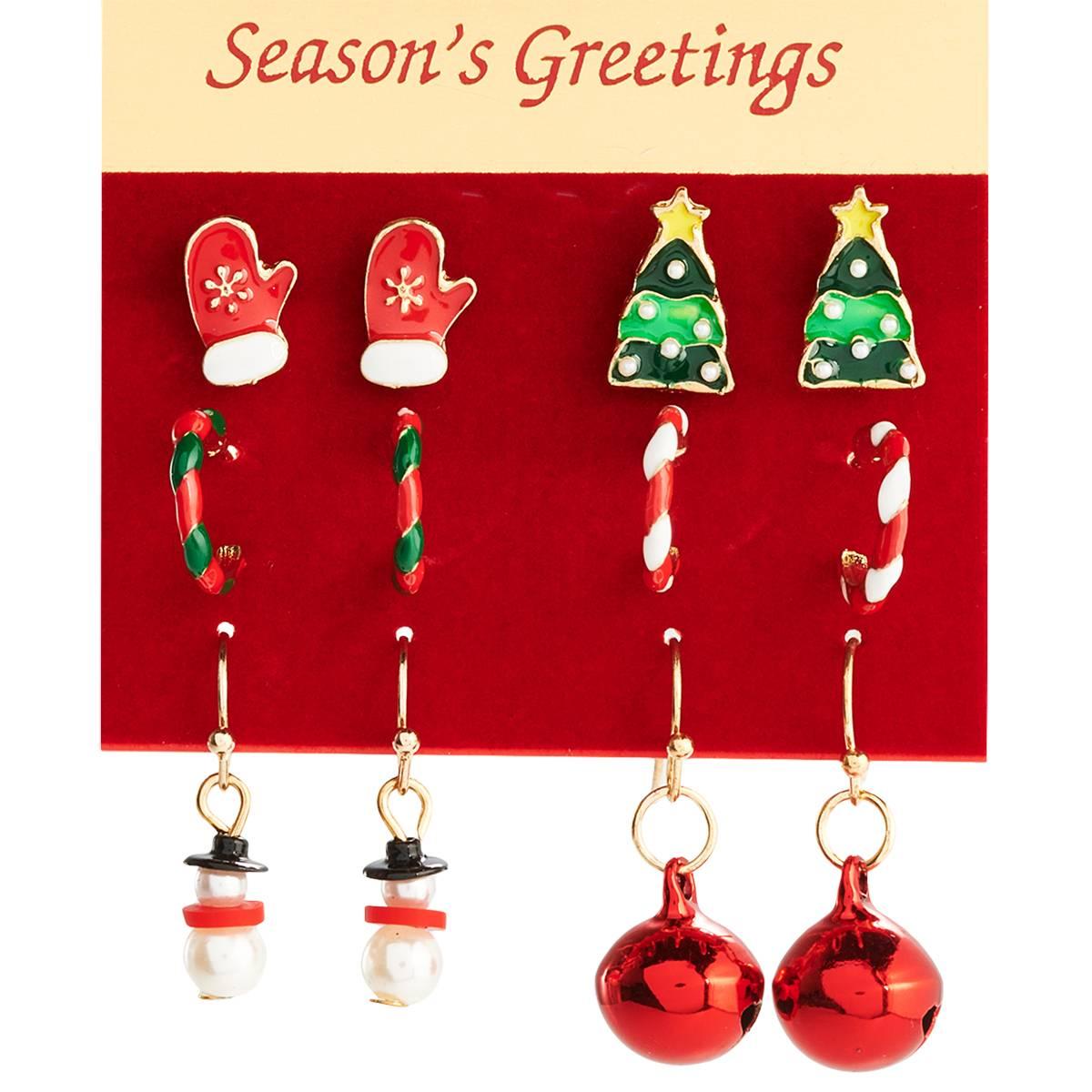 Click here for Season Greetings 6pr. Holiday Motif Earrings prices