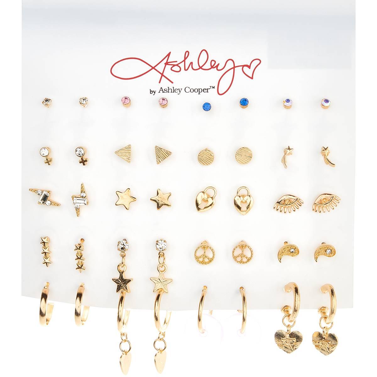 Click here for Ashley Gold Plated 20pr. Post and Cuff Earrings Se... prices