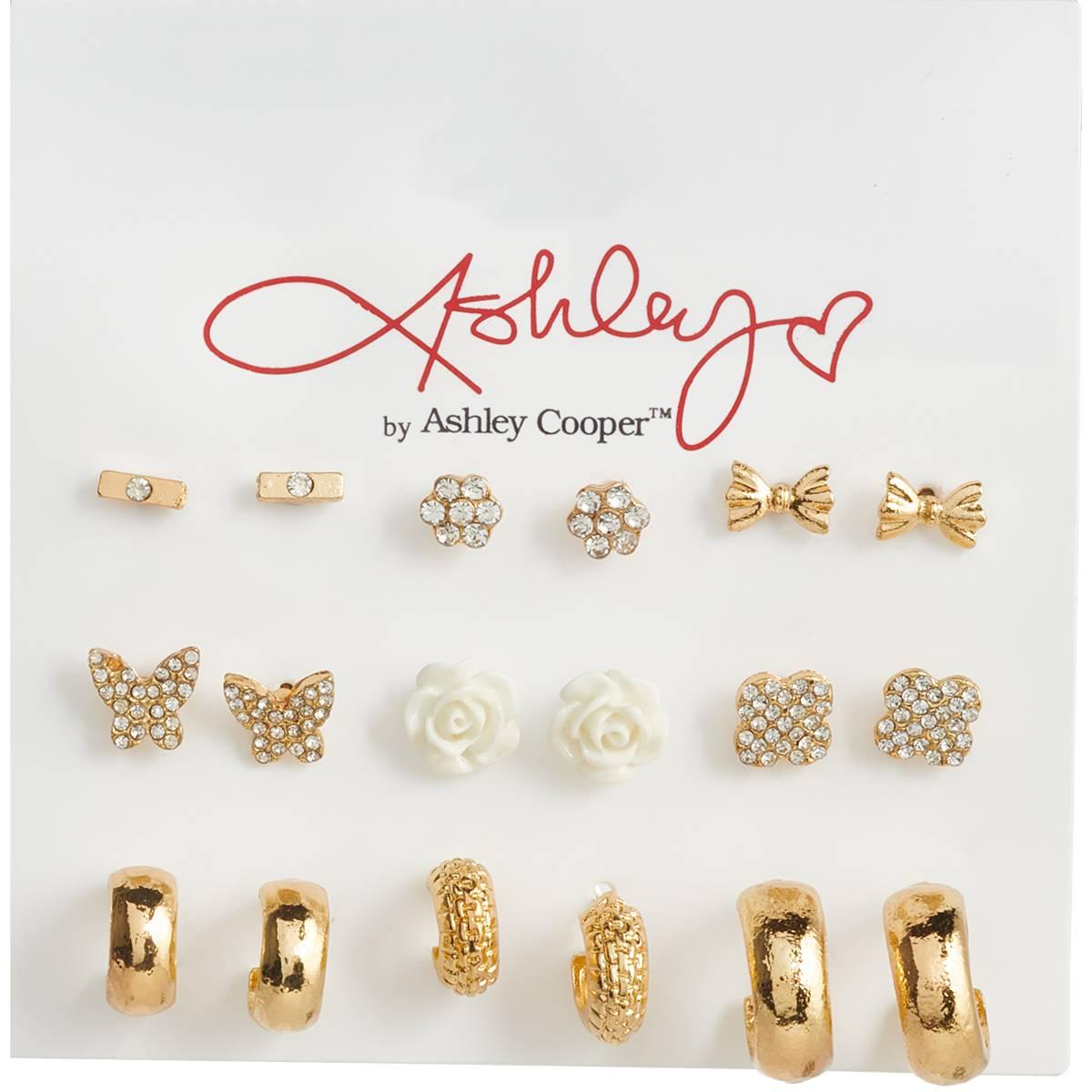 Click here for Ashley 9pr. Gold-Plated Pave Butterflies & Flowers... prices