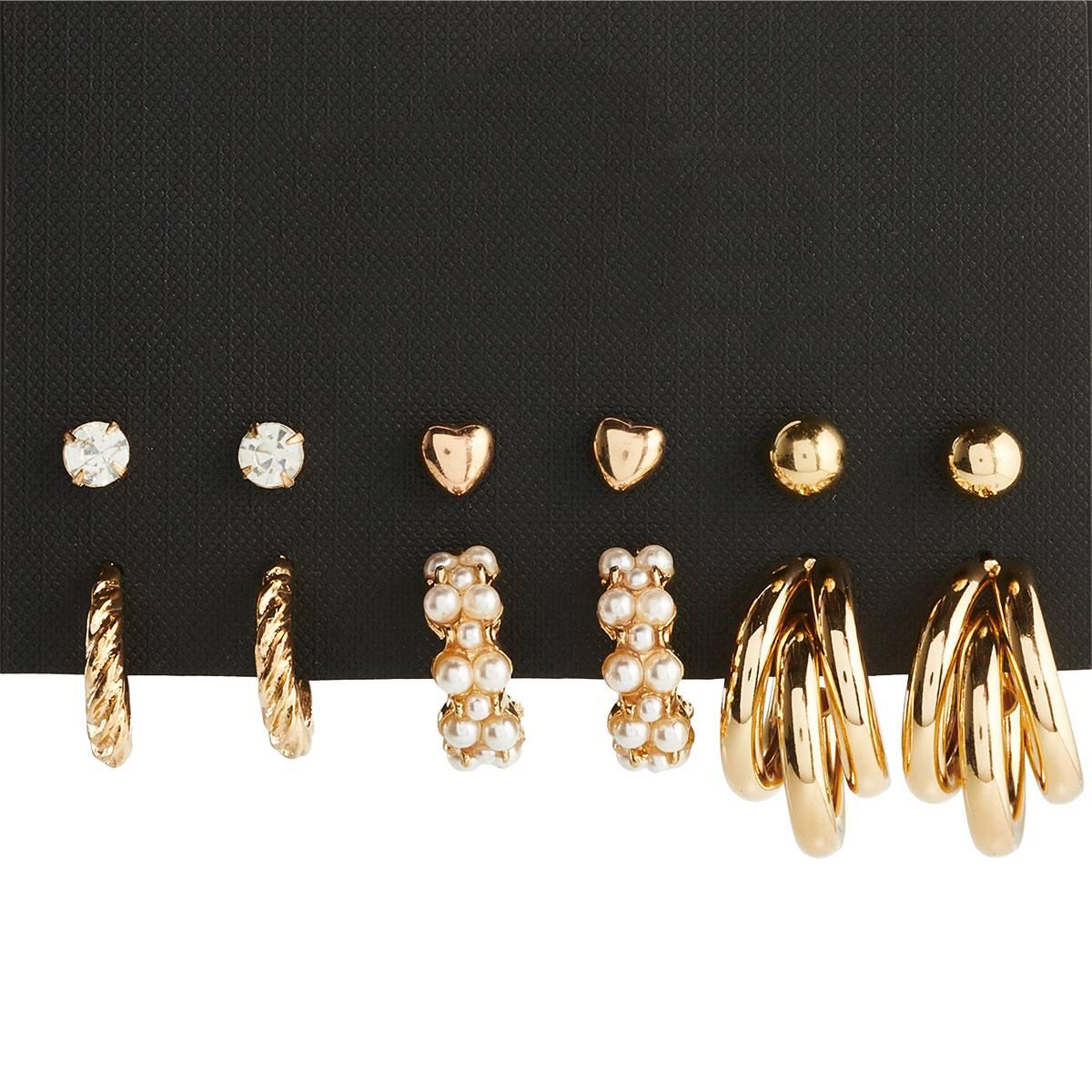 Click here for Ashley Cooper(tm) 6pr. Pearls/Glass Stones/Heart M... prices