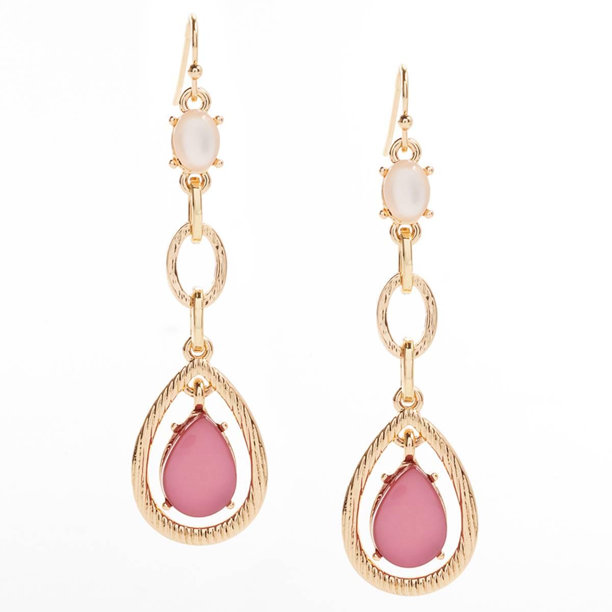 Click here for Ashley Cooper(tm) Gold Plated Pink Acrylic Faceted... prices