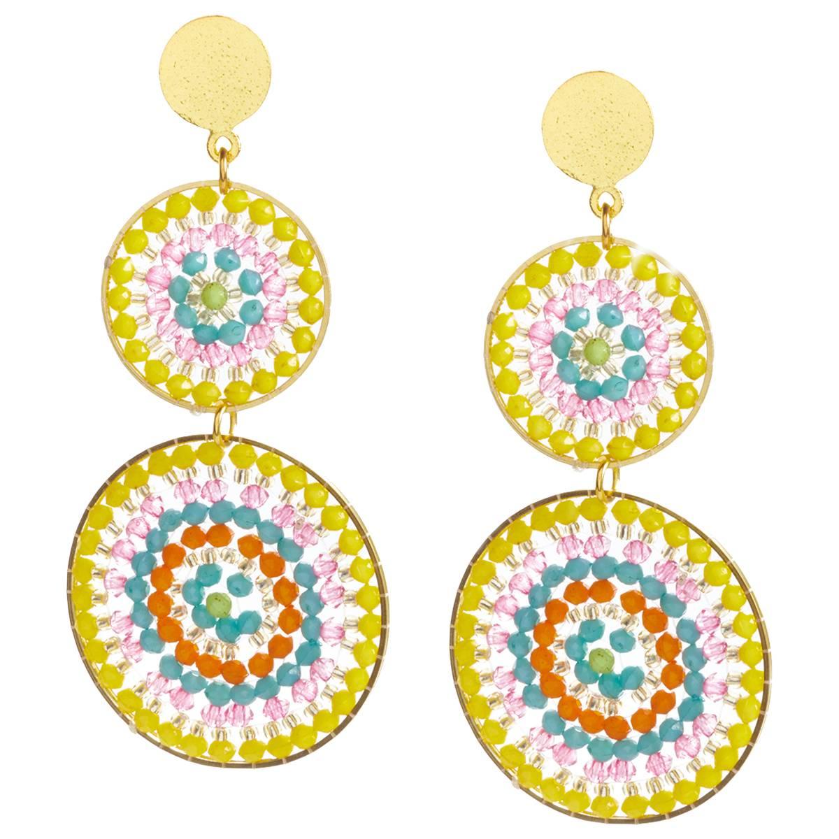 Click here for Ashley Cooper(tm) Gold Plated Link Bead Drop Circl... prices