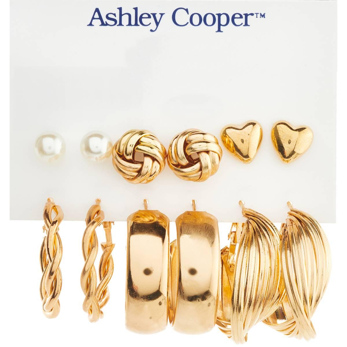 Click here for Ashley Cooper(tm) 6pr. Pearls/Hearts/Textured Meta... prices