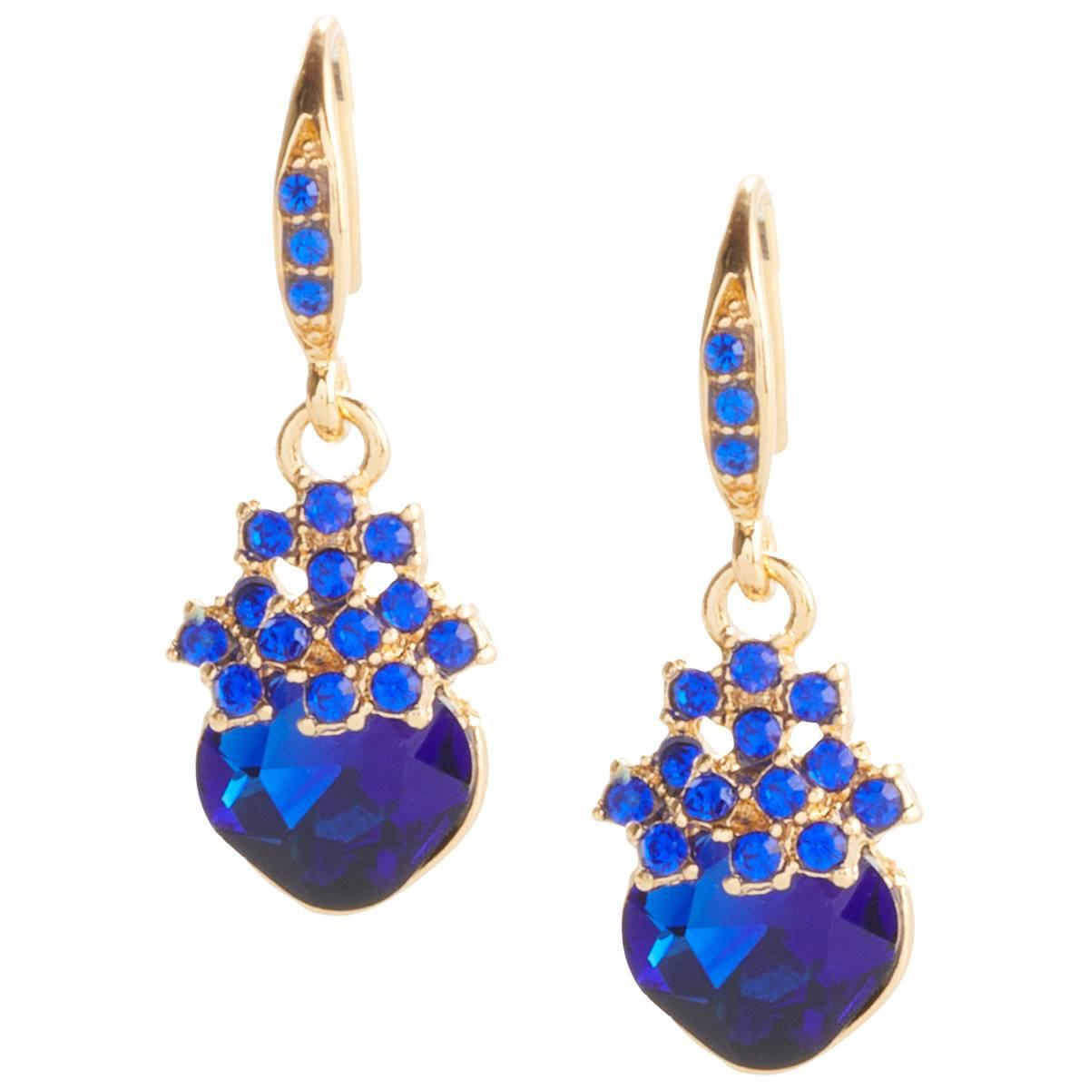 Click here for Ashley Cooper(tm) Textured Metal Earrings w/ Sapph... prices