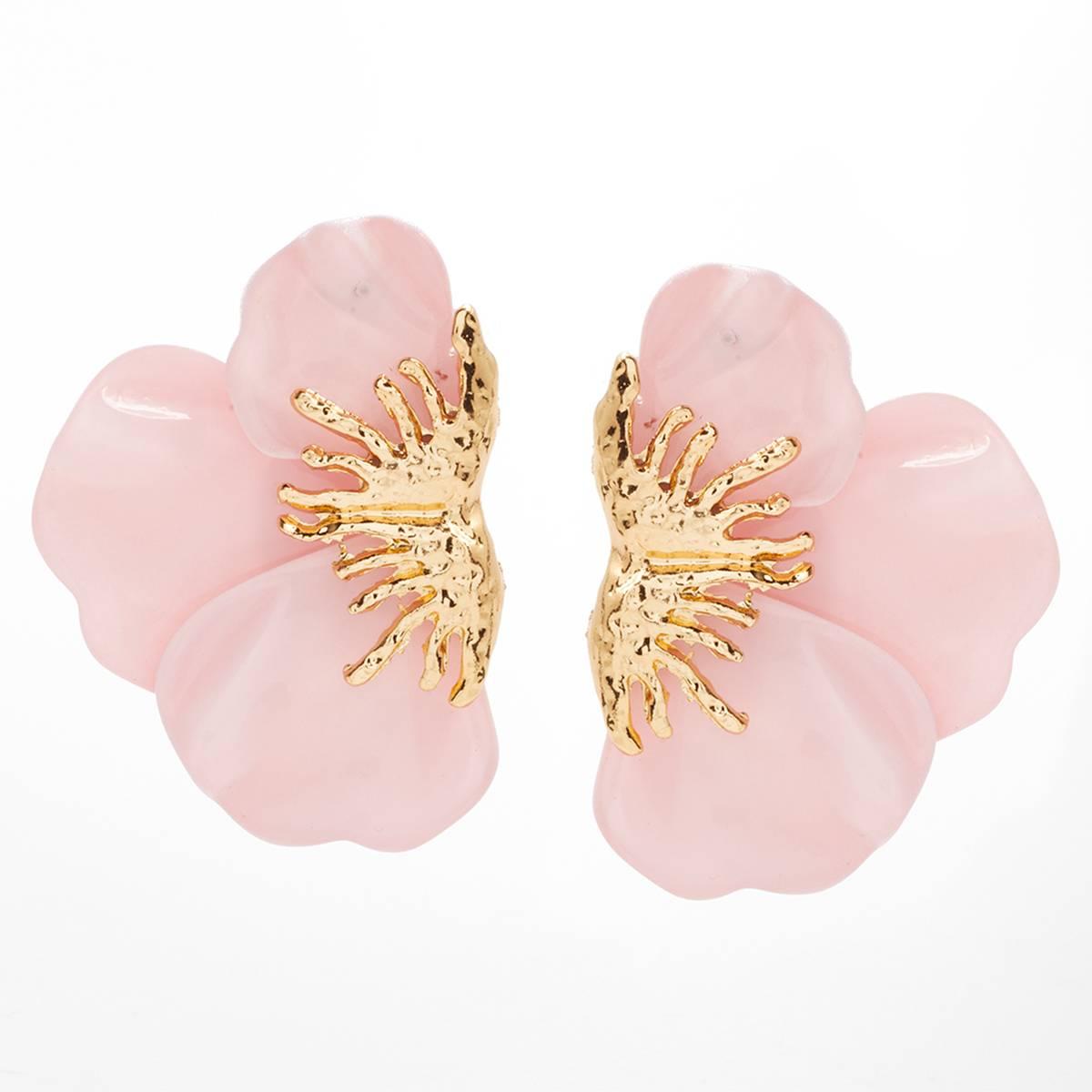 Click here for Ashley Cooper(tm) Gold-Plated Layered Pink Flower... prices