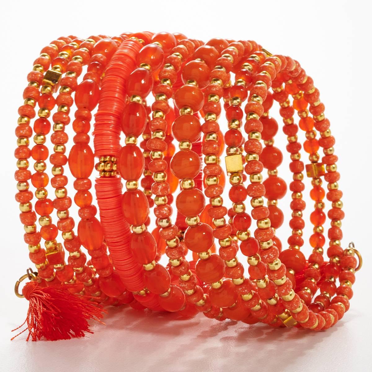 Click here for Ashley Cooper(tm) Gold-Plated Orange Bead Discs Ta... prices