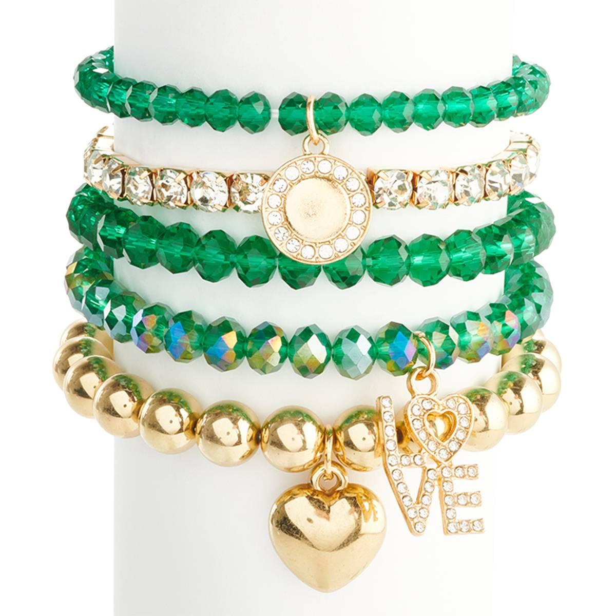 Click here for Ashley Cooper(tm) Pave Love/Heart Charm/Emerald Be... prices