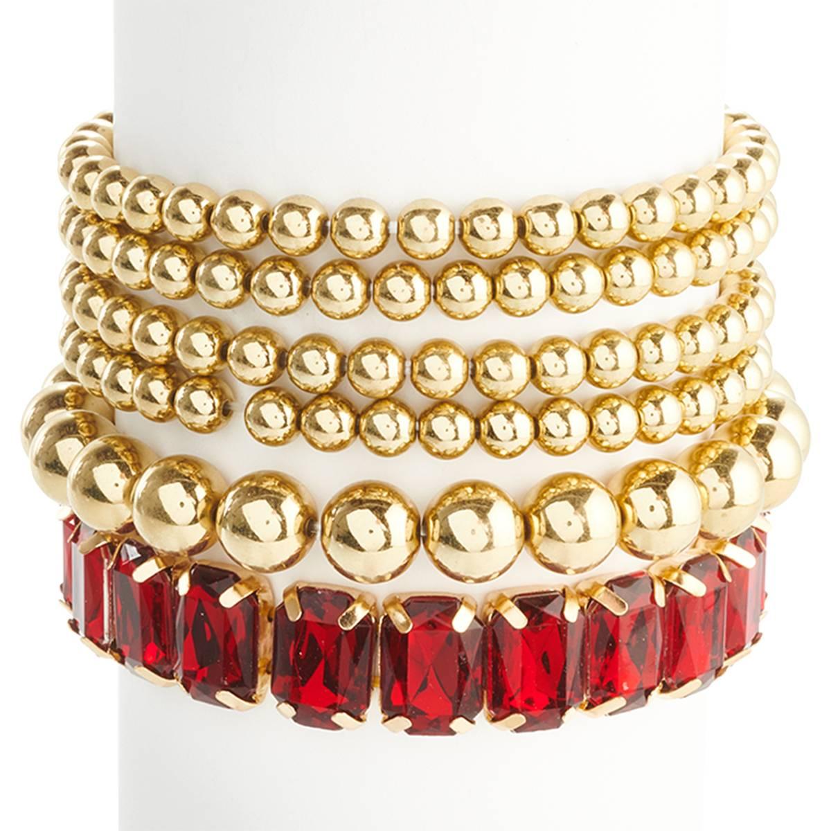 Click here for Ashley Cooper(tm) 6pc. Ruby Stones & CCB Beaded St... prices